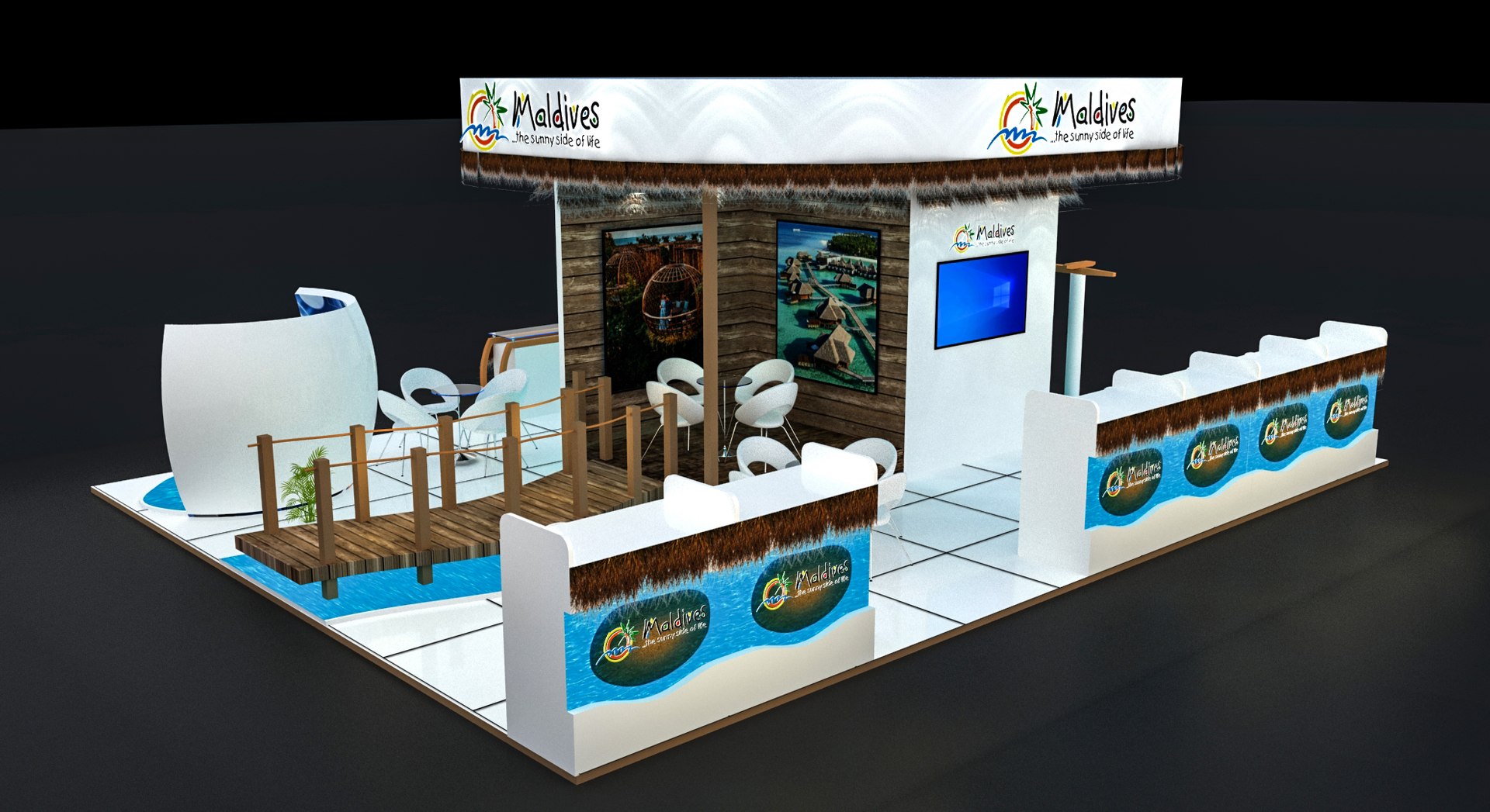 3D Exhibition Stand Island 9 Model - TurboSquid 1708866