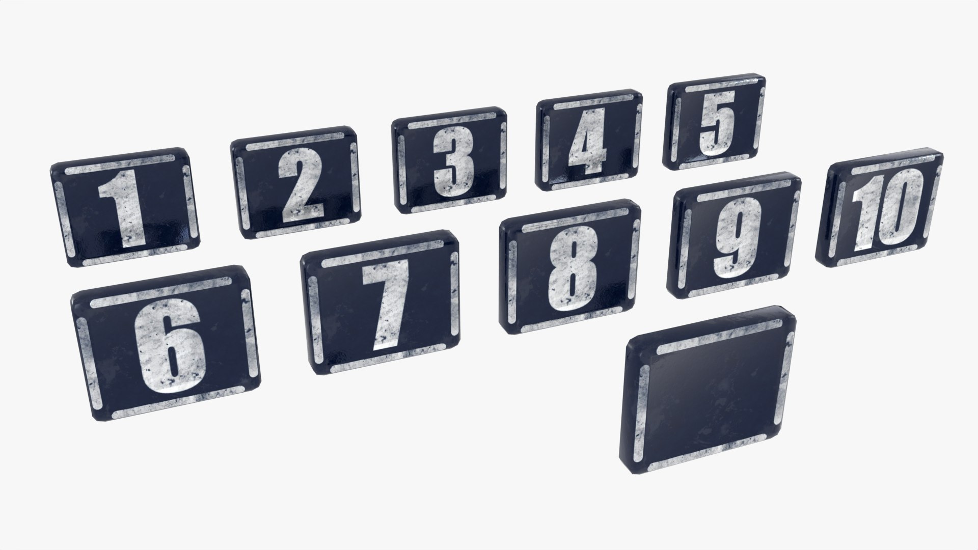 3D Door Bells Door Numbers - TurboSquid 1847662