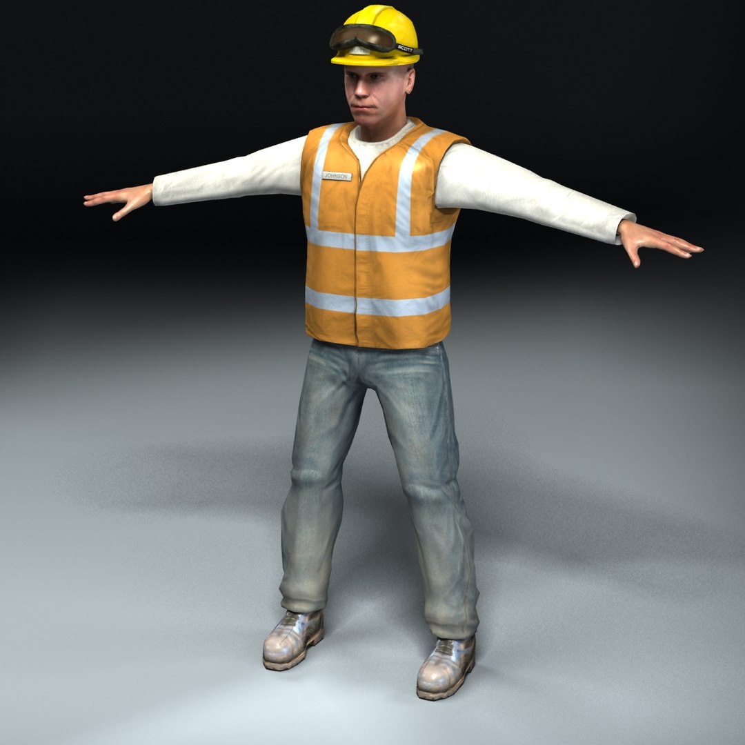 3d Construction Worker