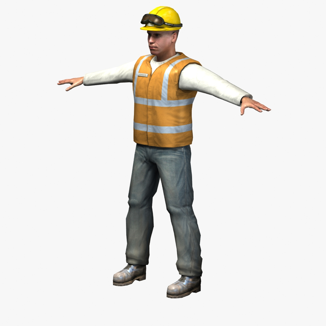 3d Construction Worker