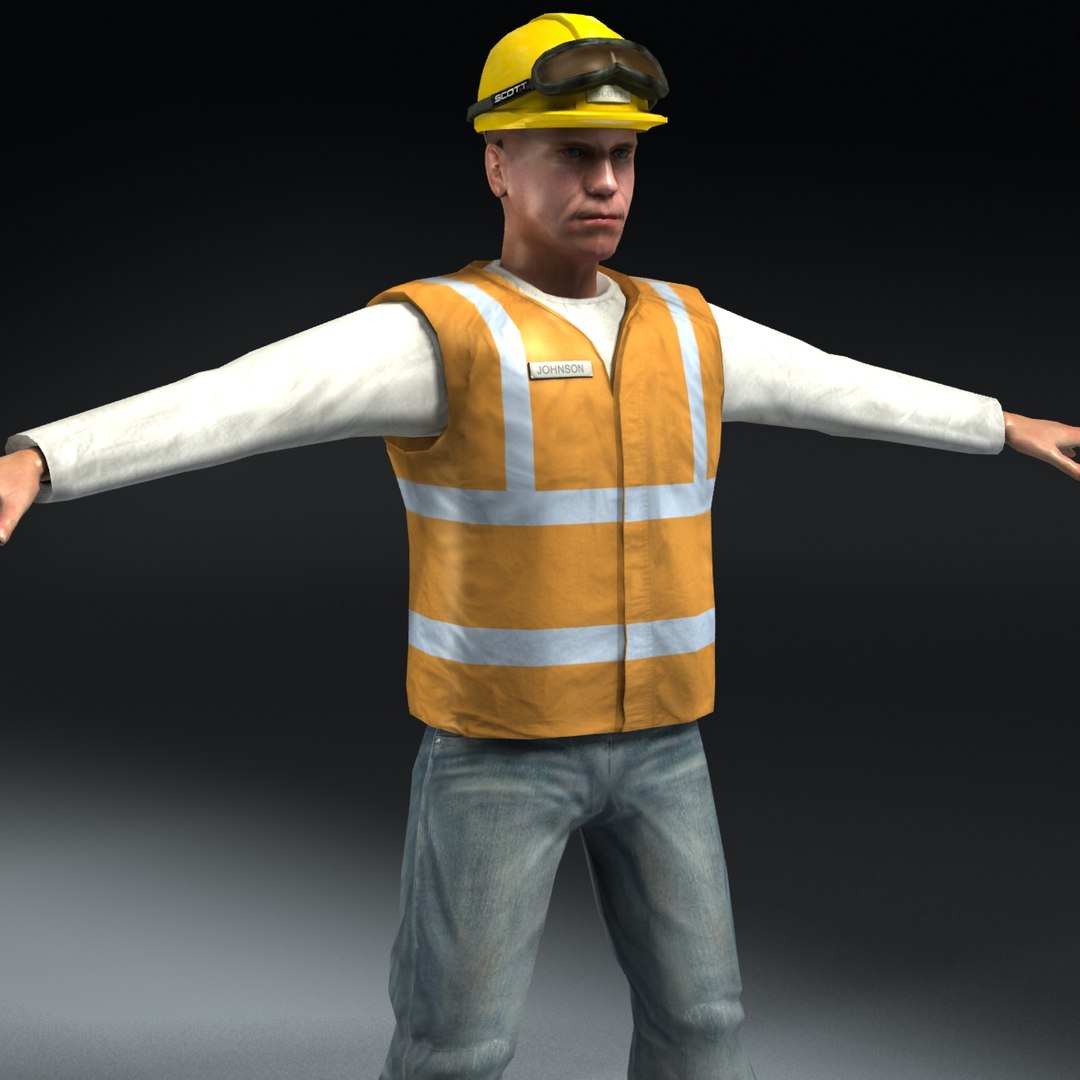 3d Construction Worker