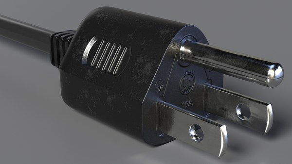 modelo 3d Electric Plug USA Type B Grounded - TurboSquid 2042617