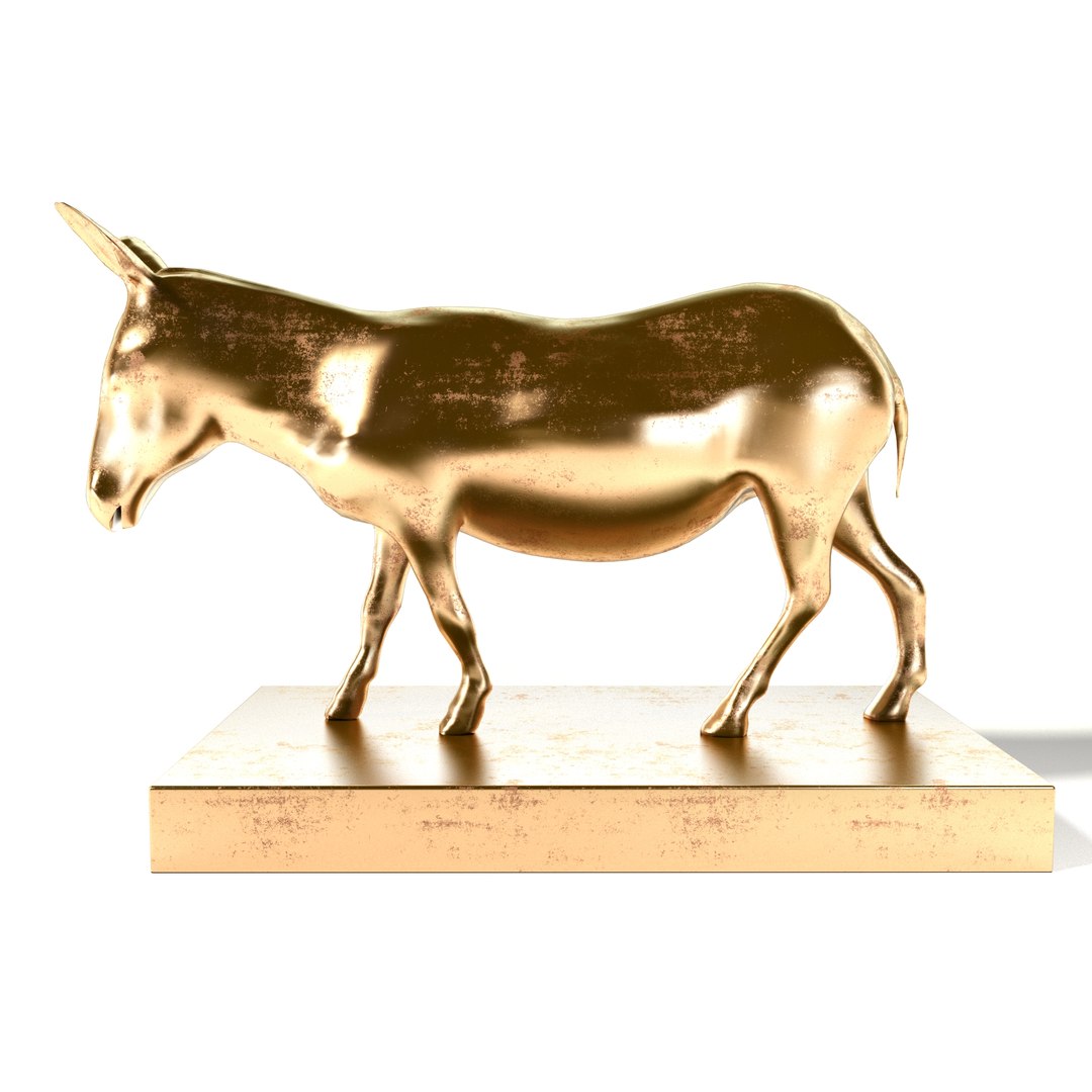 3D Golden Donkey - TurboSquid 1903748