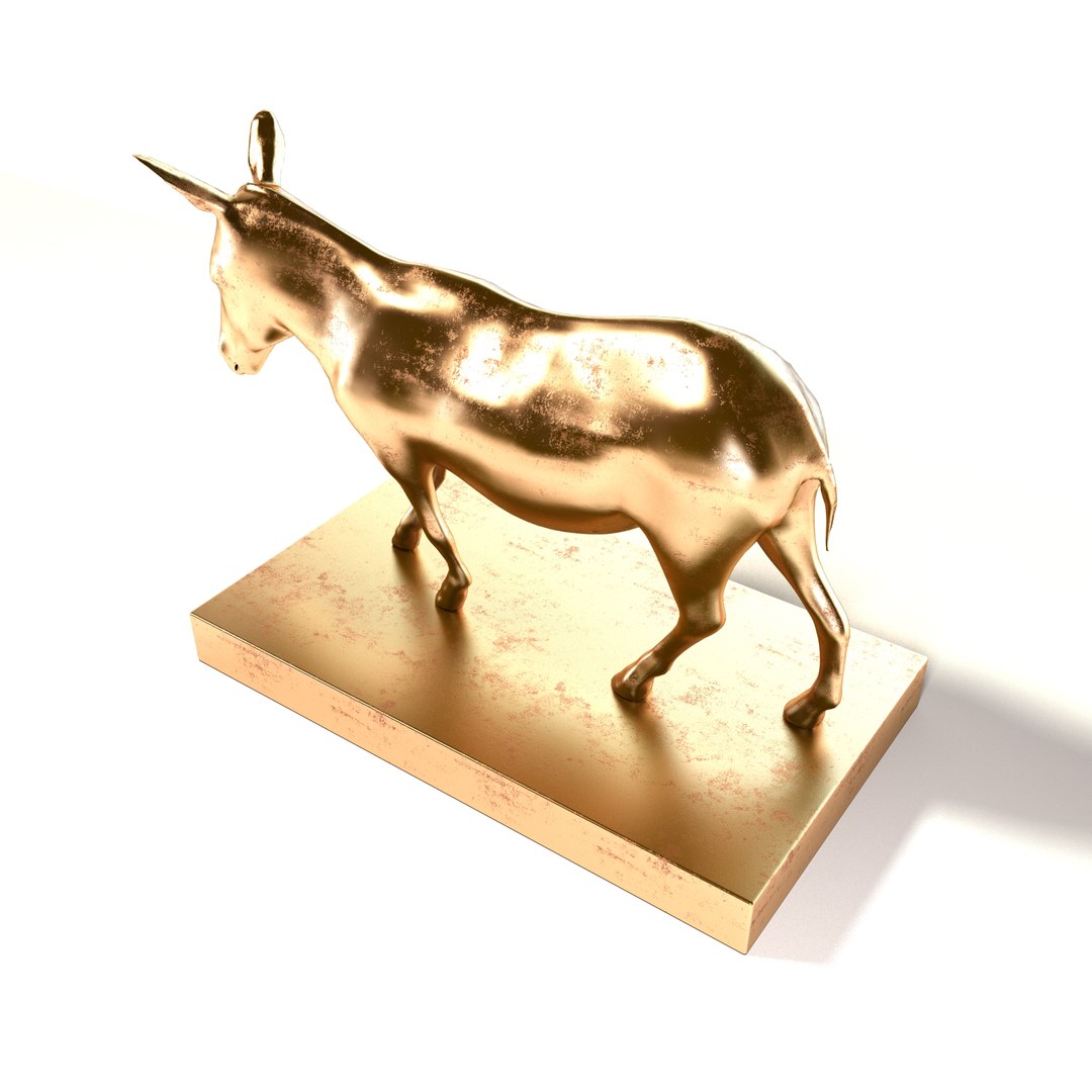3D Golden Donkey - TurboSquid 1903748