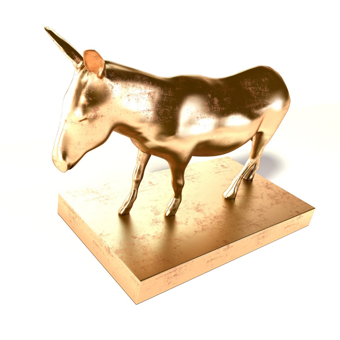 3D Golden Donkey - TurboSquid 1903748