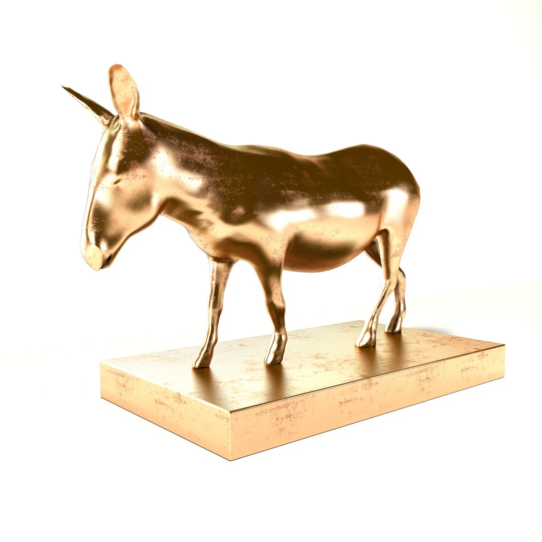 3D Golden Donkey - TurboSquid 1903748