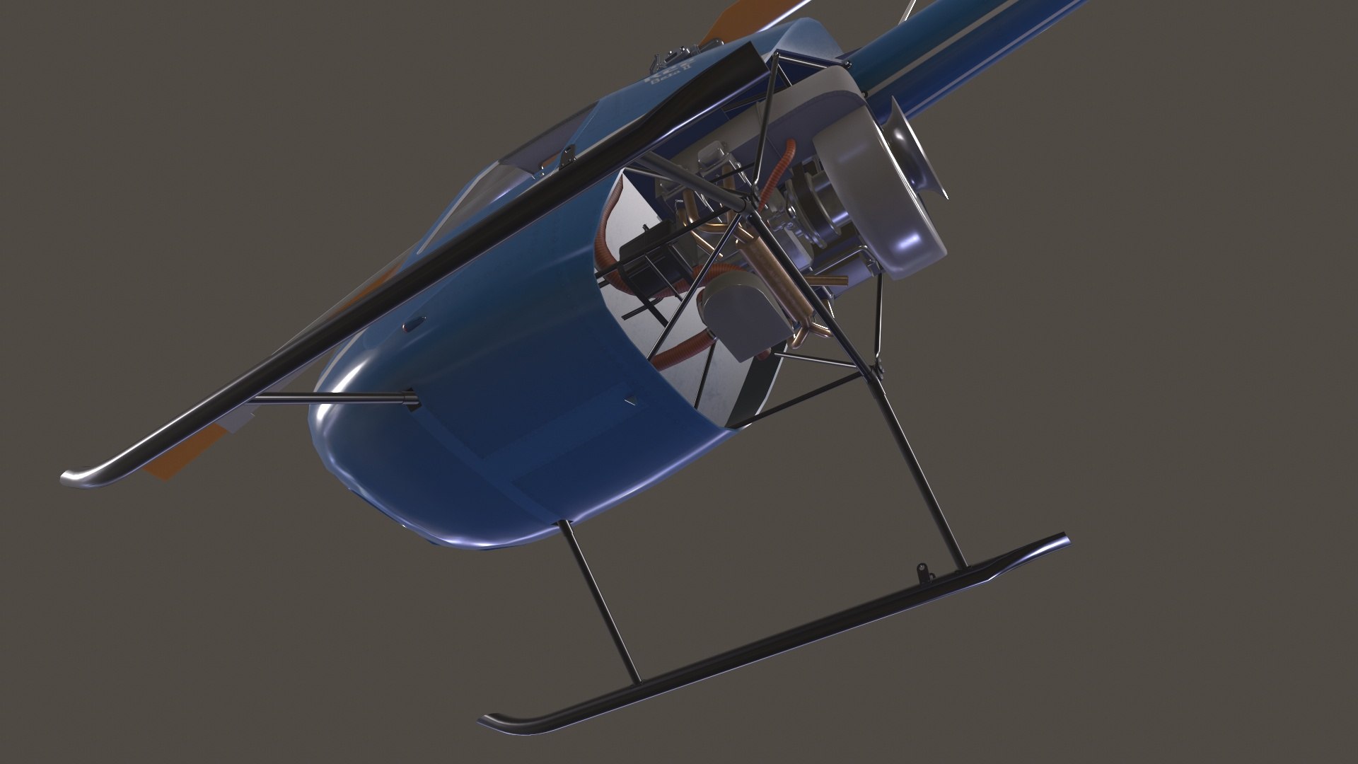 Robinson R22 Blue Static Model - TurboSquid 1852463