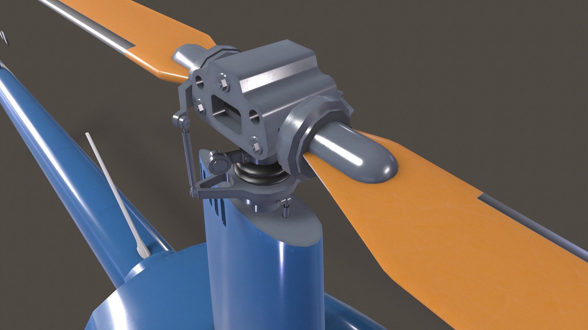 Robinson R22 Blue Static Model - TurboSquid 1852463