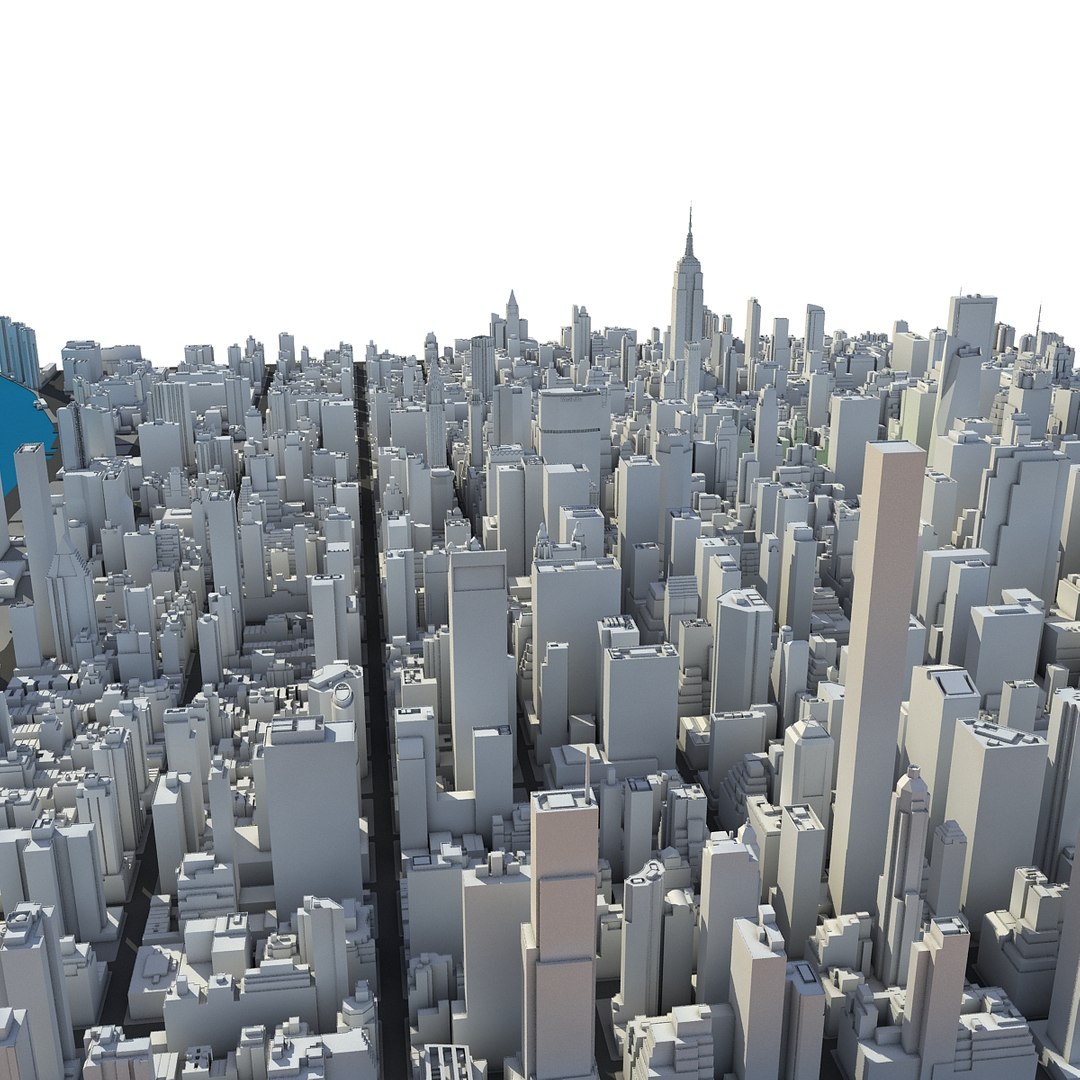 new york manhattan midtown 3d model