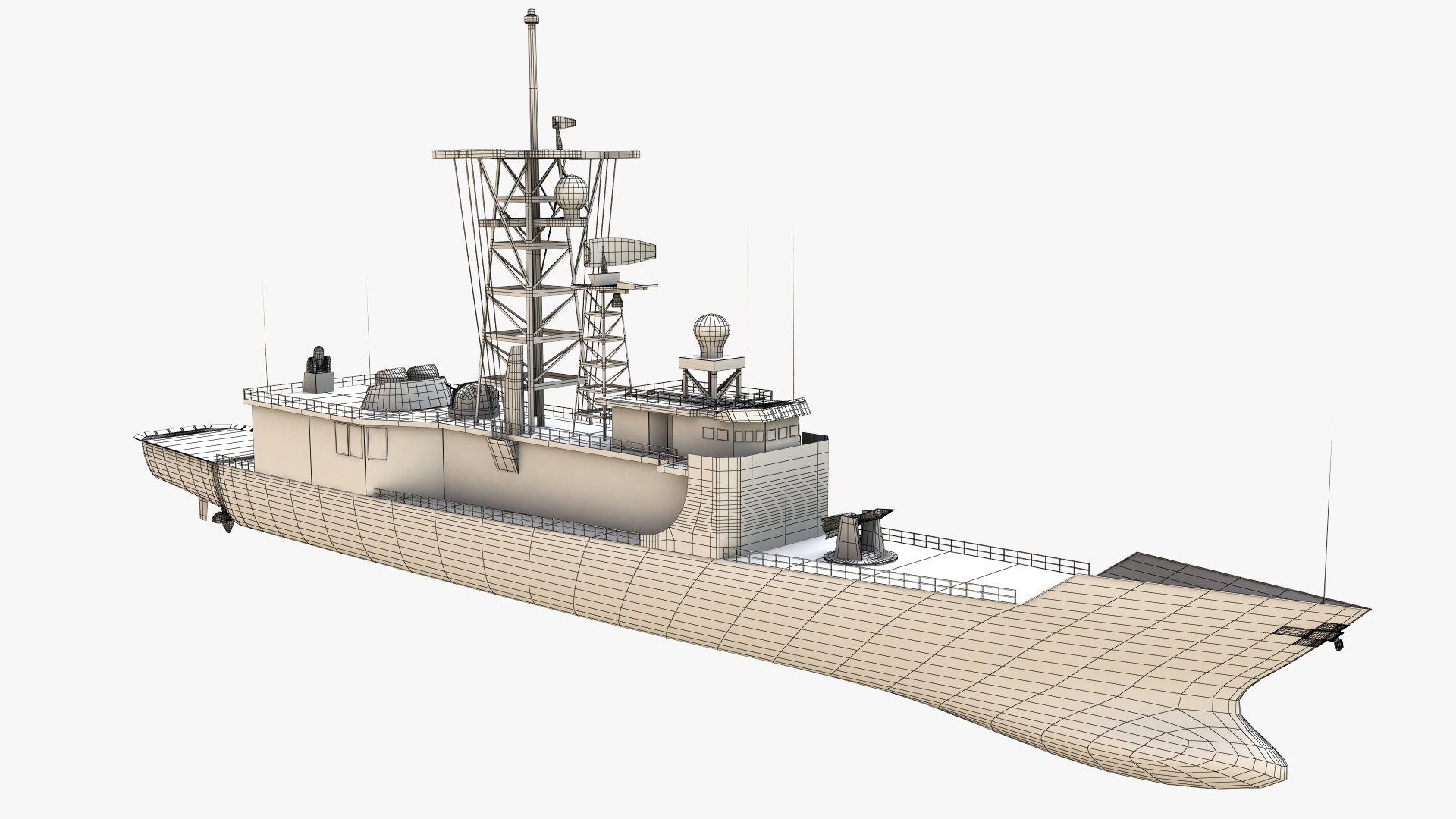 3D Frigate Model - TurboSquid 1751870