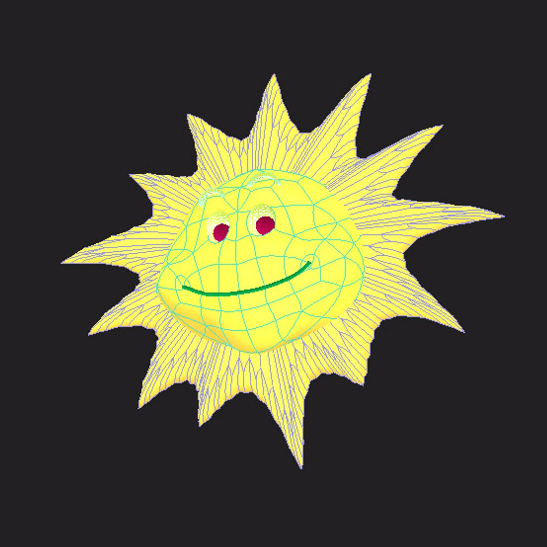 Cartoon Sun 3d Model