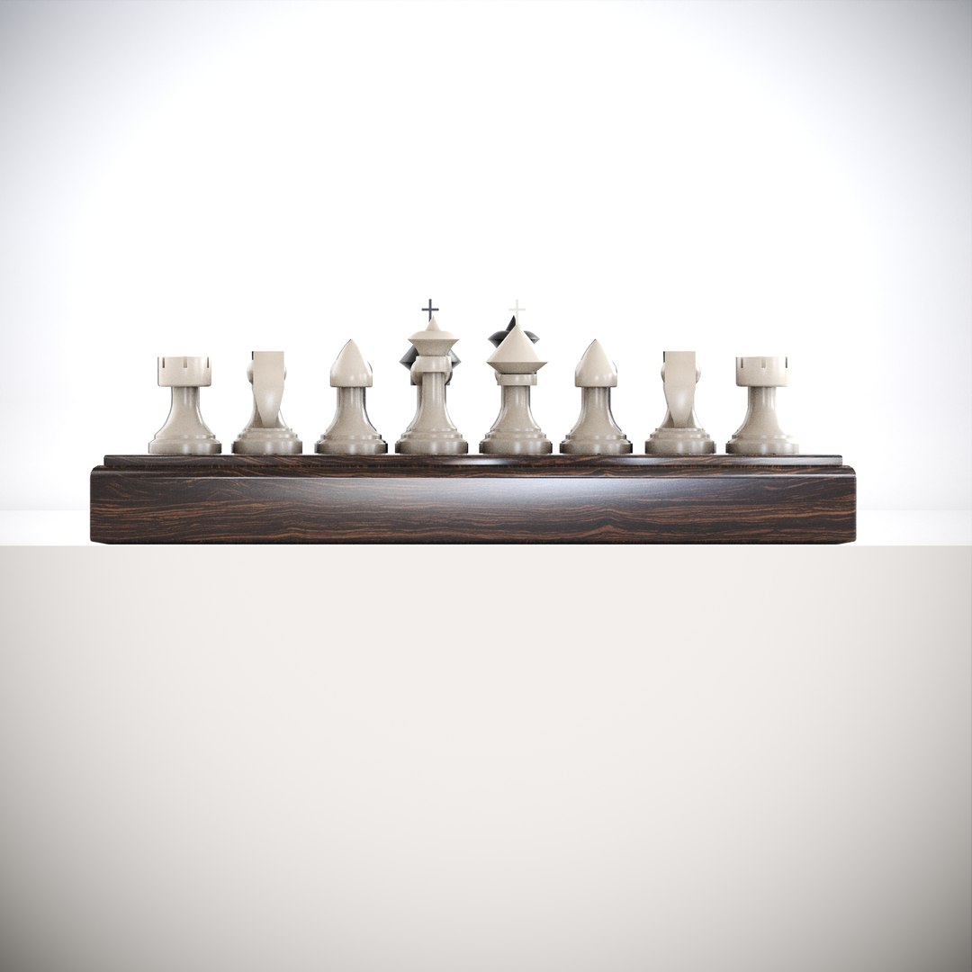 3D Model Classic Chess Set Low-poly - TurboSquid 1950961
