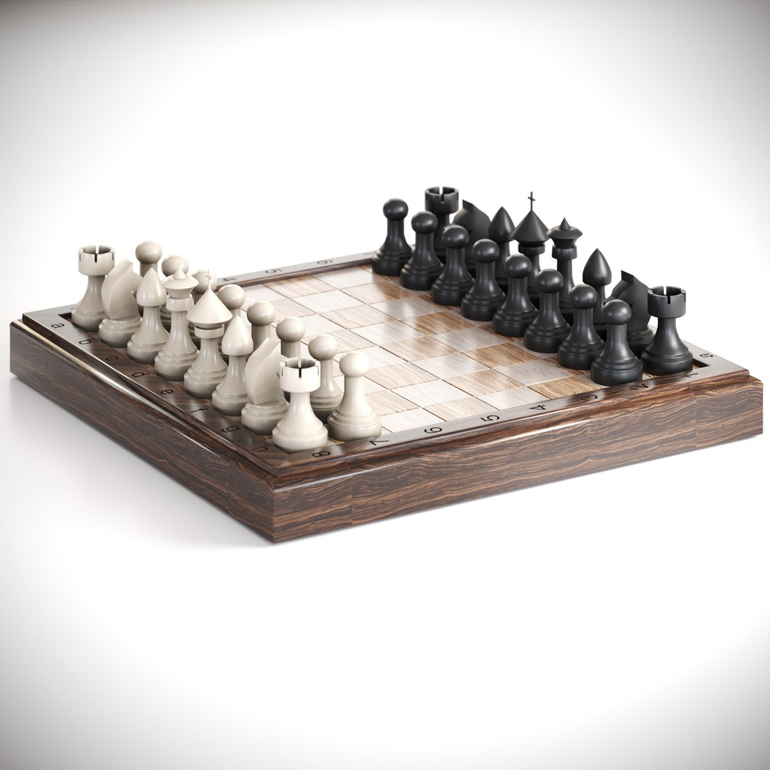3D Model Classic Chess Set Low-poly - TurboSquid 1950961