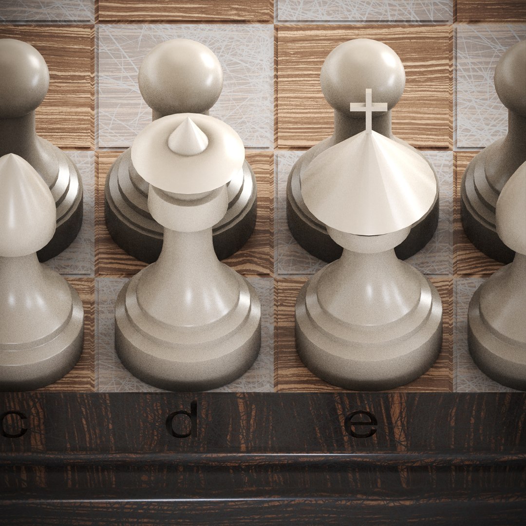 3D Model Classic Chess Set Low-poly - TurboSquid 1950961