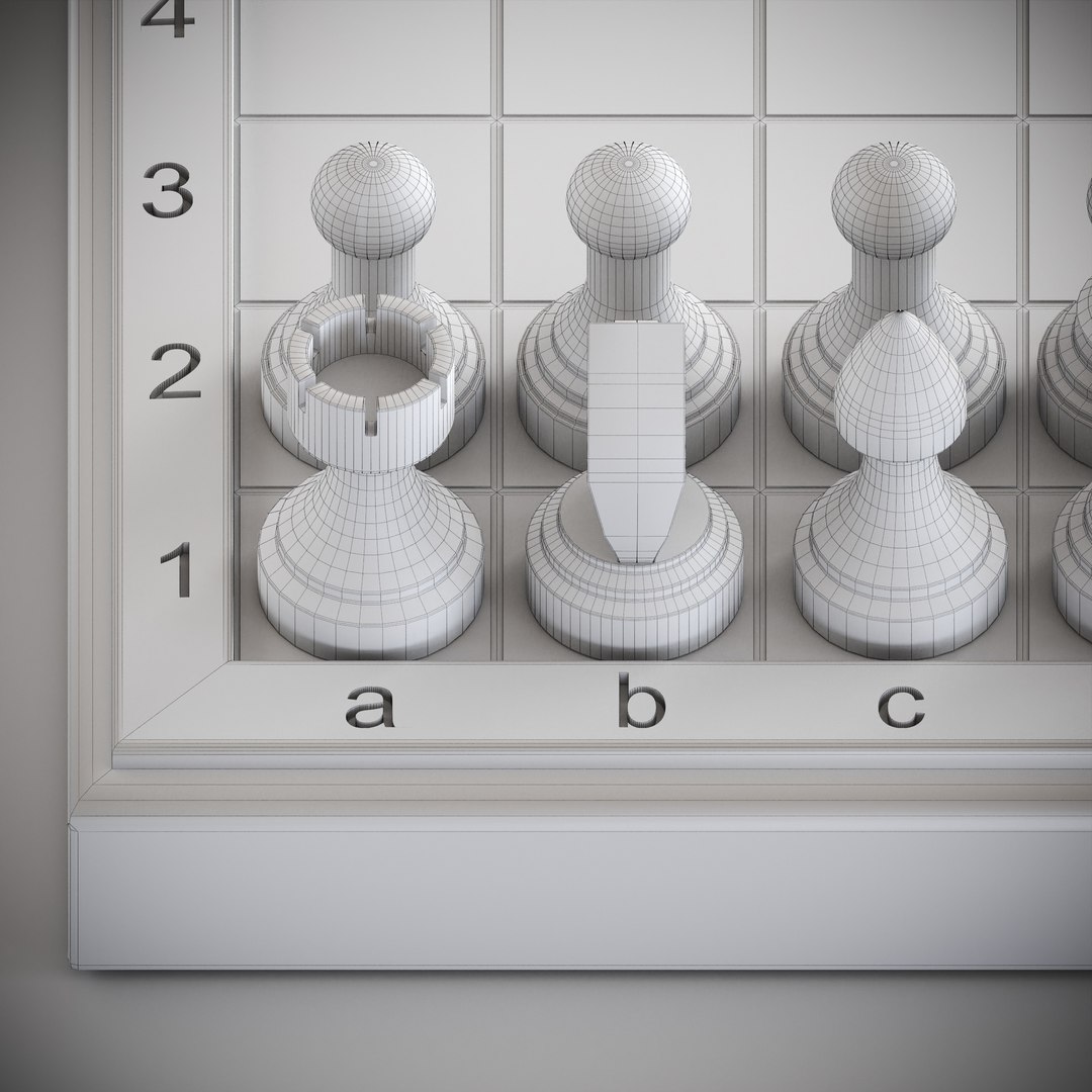 3D Model Classic Chess Set Low-poly - TurboSquid 1950961