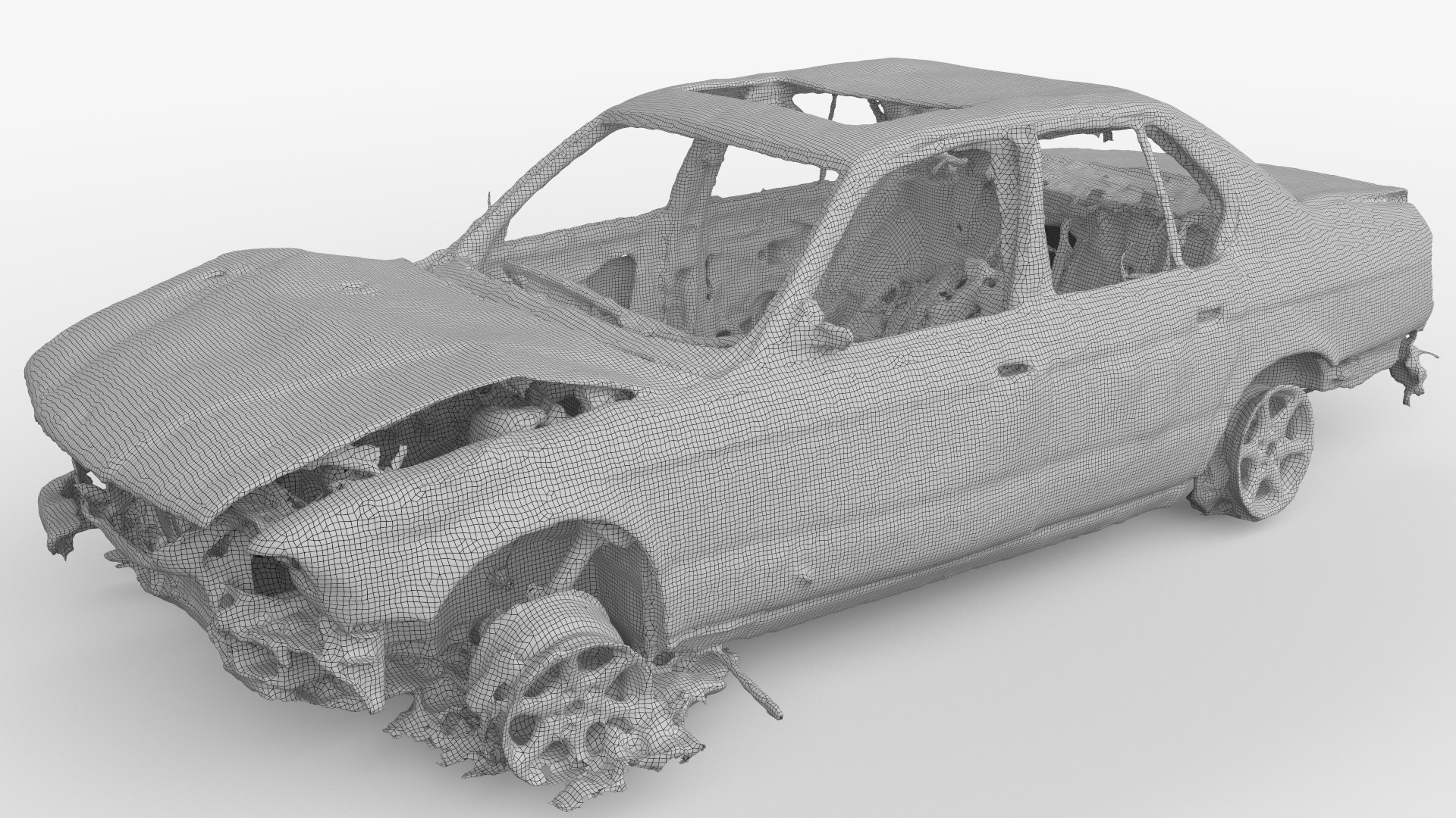 3D Burned Car Wreck 13 - TurboSquid 2127798