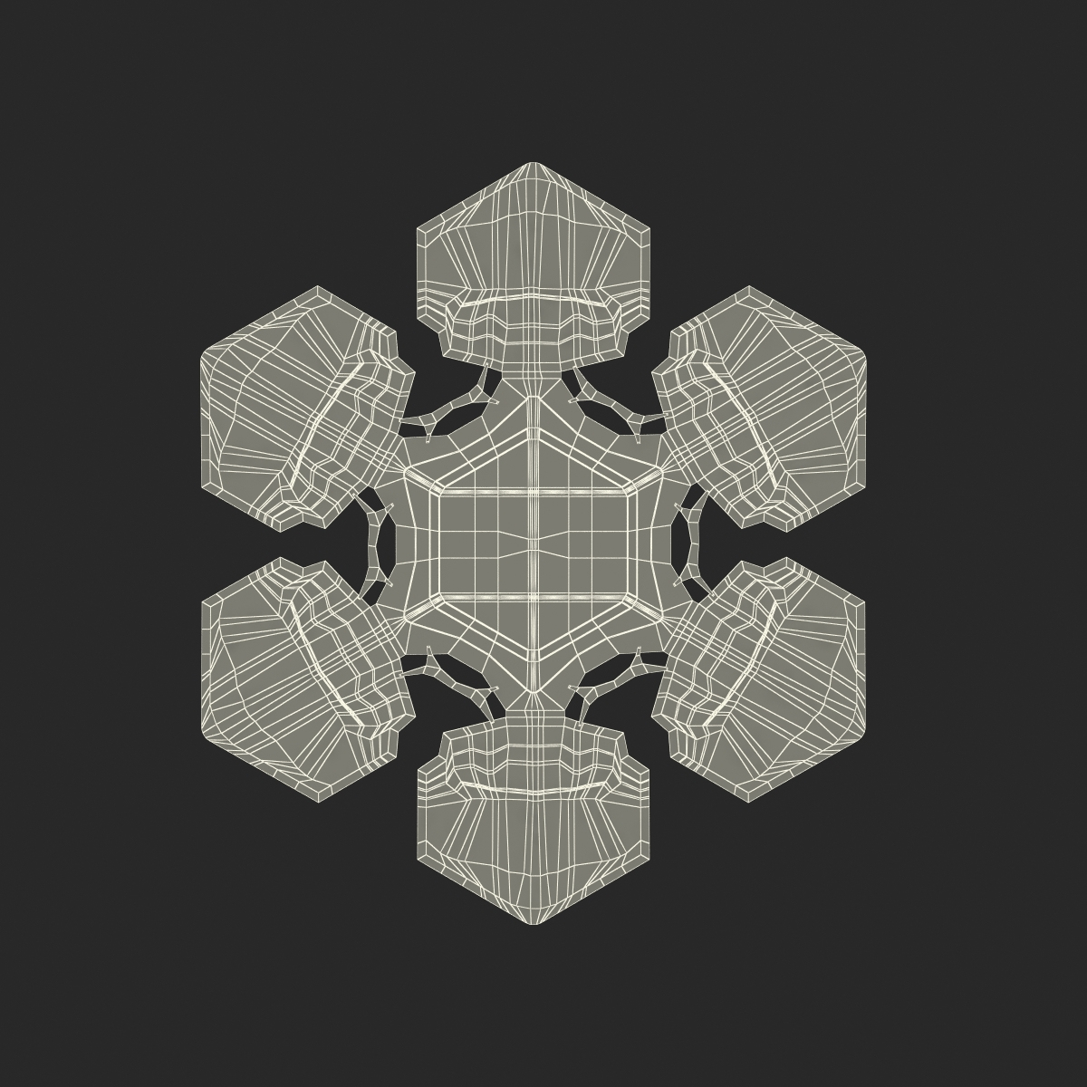 snowflake realistic 3d max