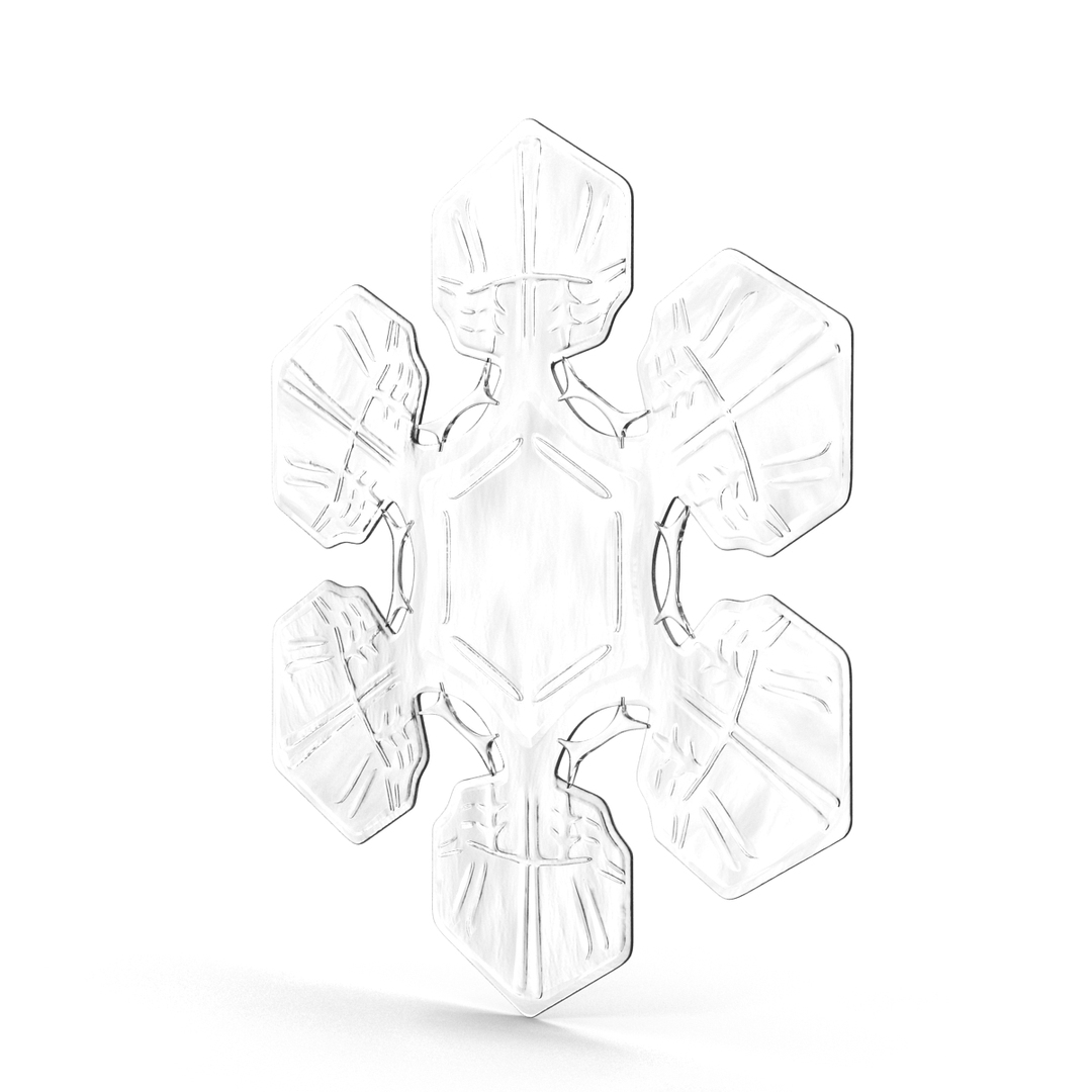 snowflake realistic 3d max