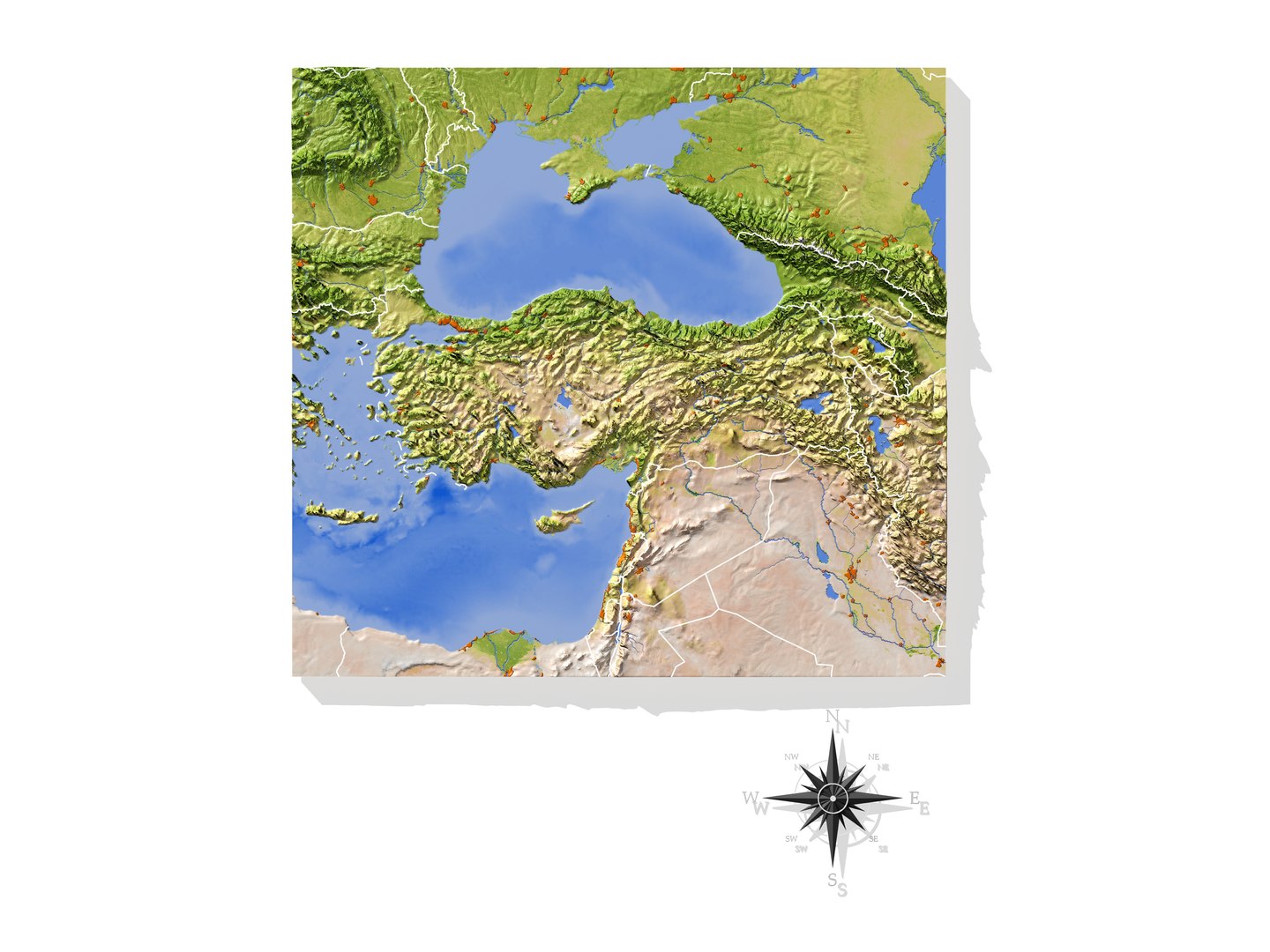 Turkey Resolution Relief Maps 3d Model