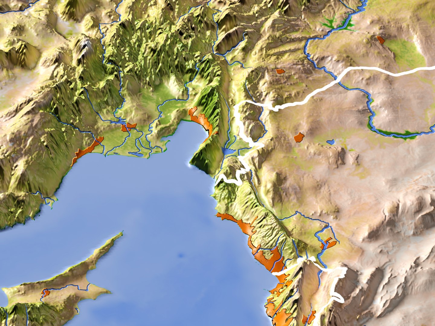 Turkey Resolution Relief Maps 3d Model
