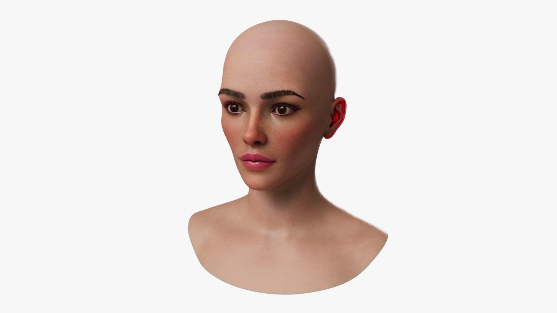 Female Head Mesh Metahuman Unreal Topology Woman Head Mesh V1 3D Model ...