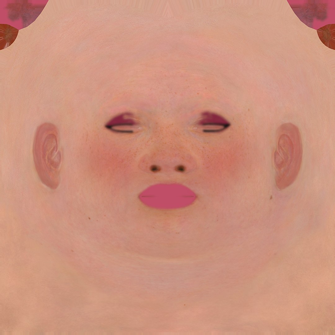 Caucasian Female Head Base Mesh For Unreal Metahuman Character ...