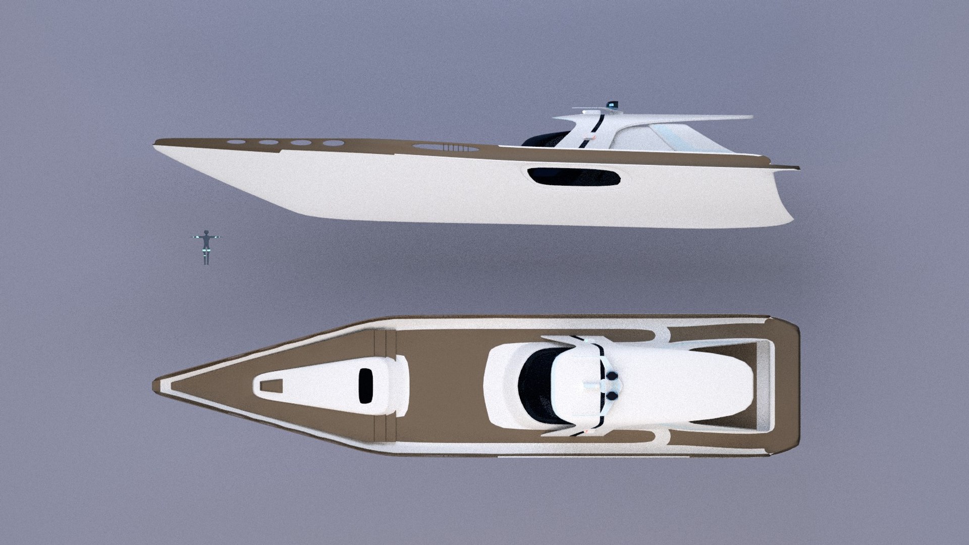 3d motor boat model
