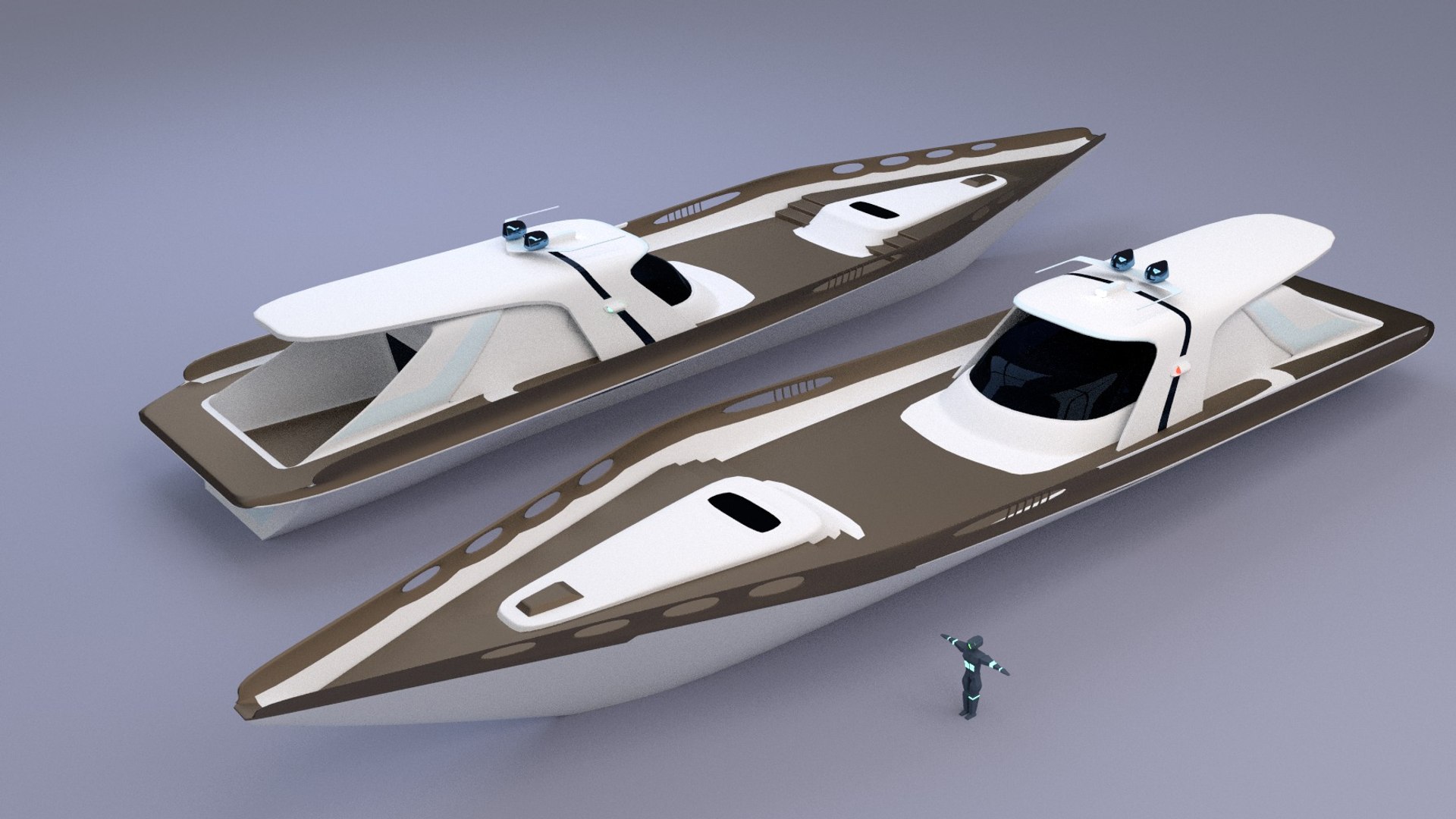 3d motor boat model