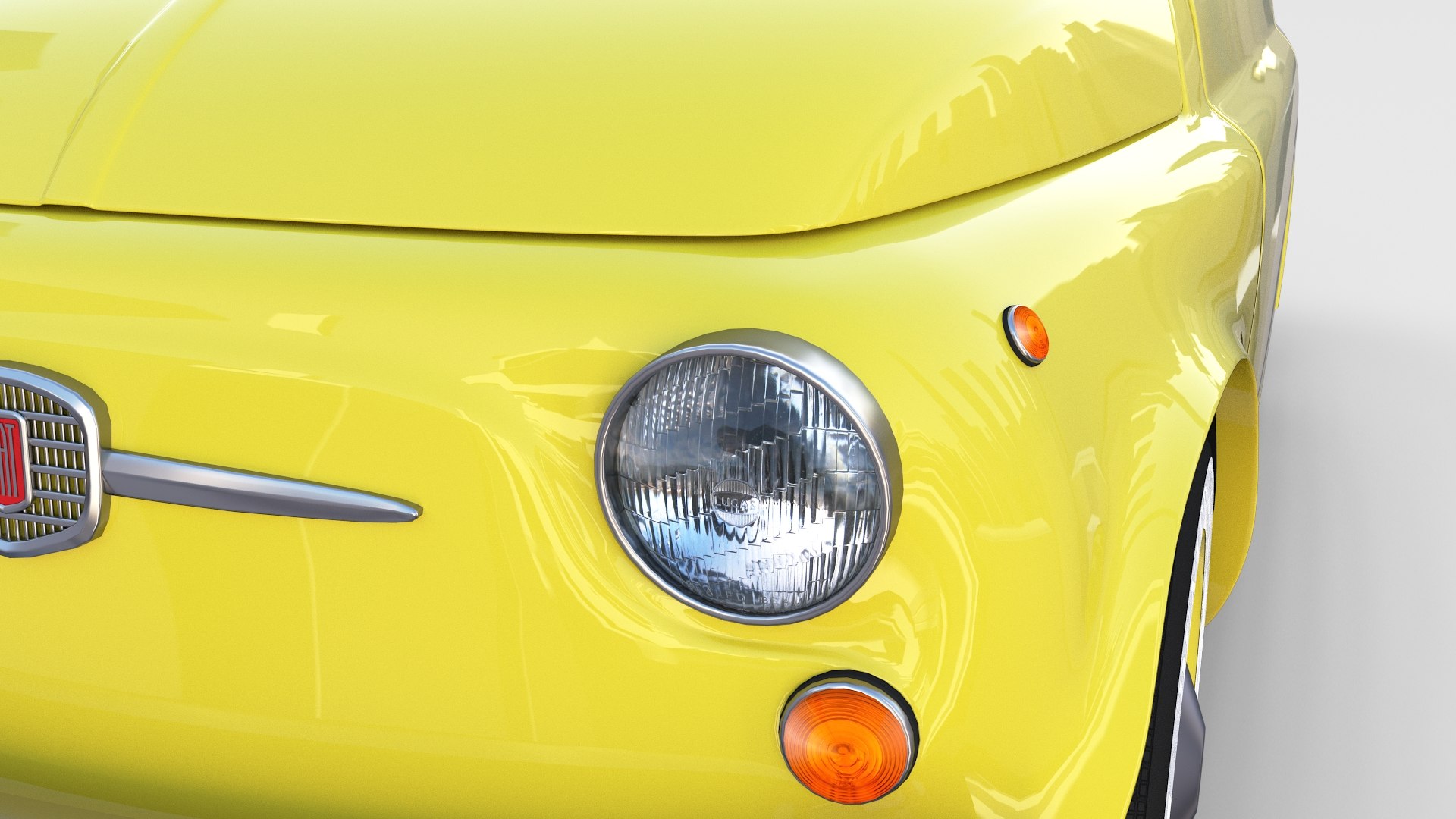 3d 1960 Fiat 500d Model