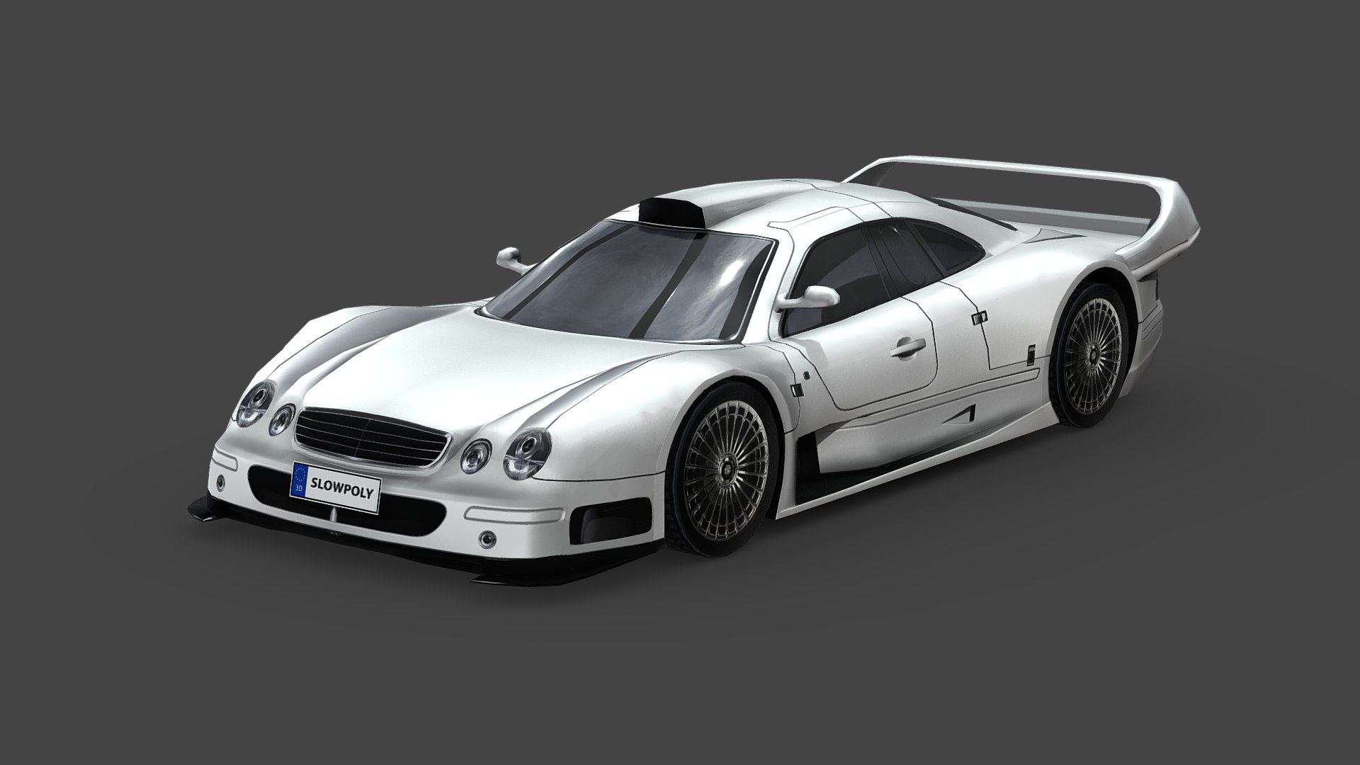 3D Model Mercedes-Benz CLK-class GTR AMG 1999 - TurboSquid 2248462