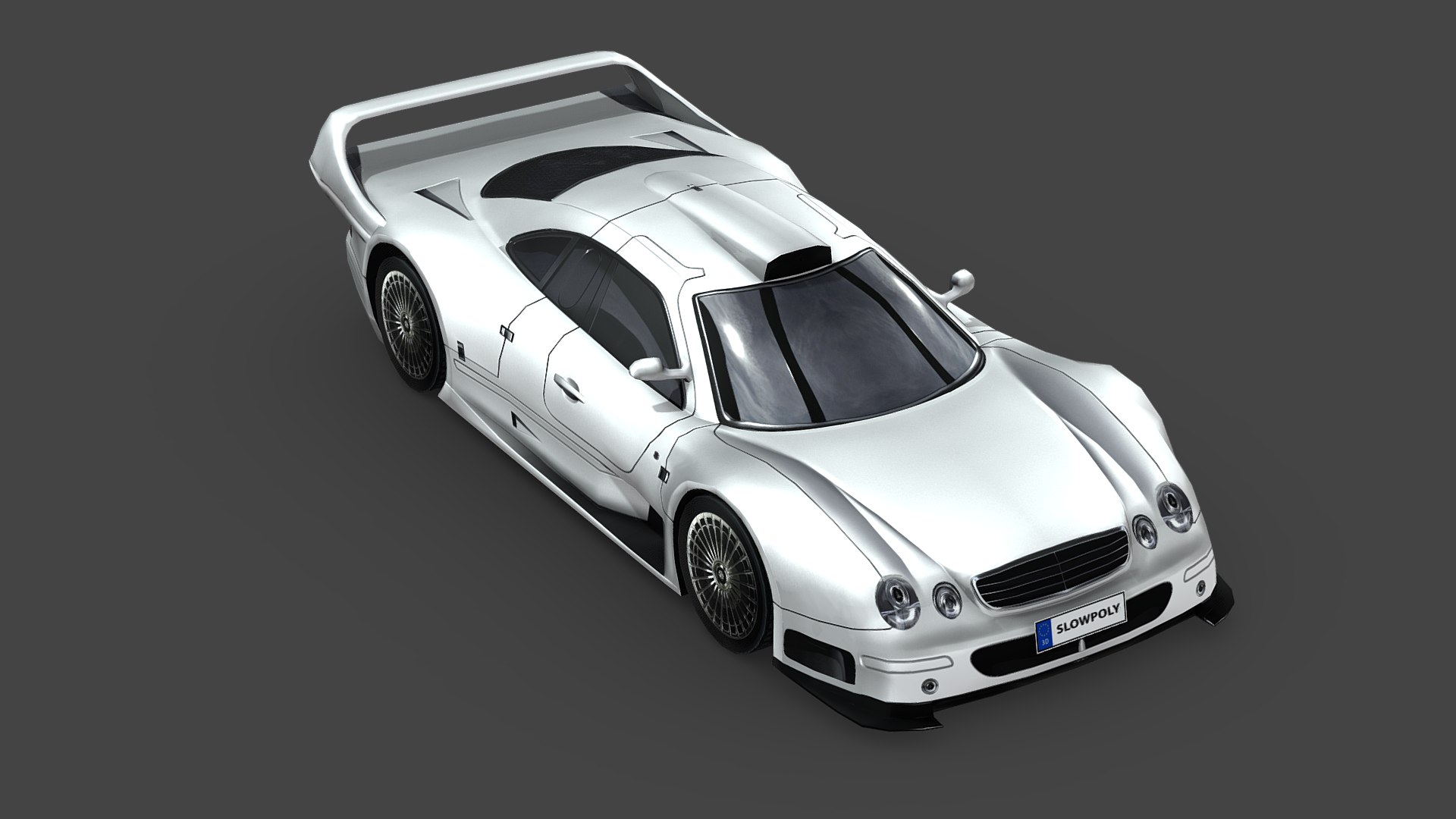 3D Model Mercedes-Benz CLK-class GTR AMG 1999 - TurboSquid 2248462