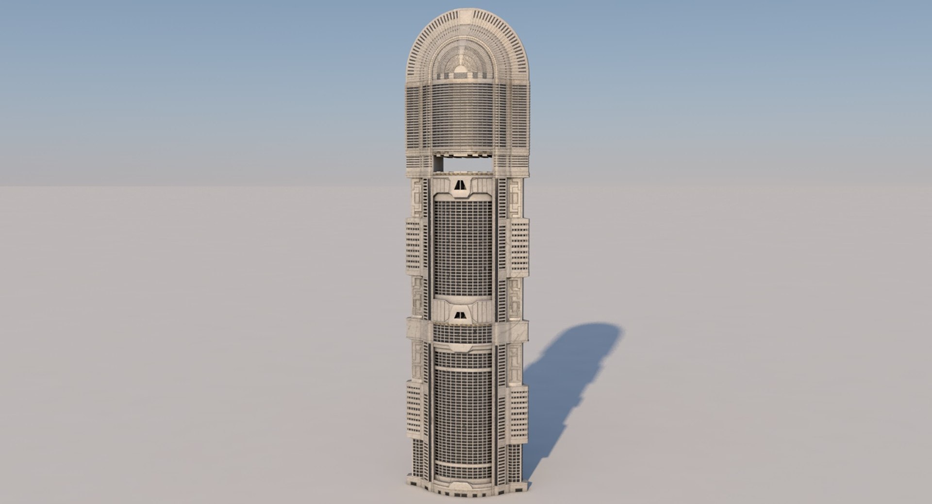 3d Model Futuristic Skyscraper