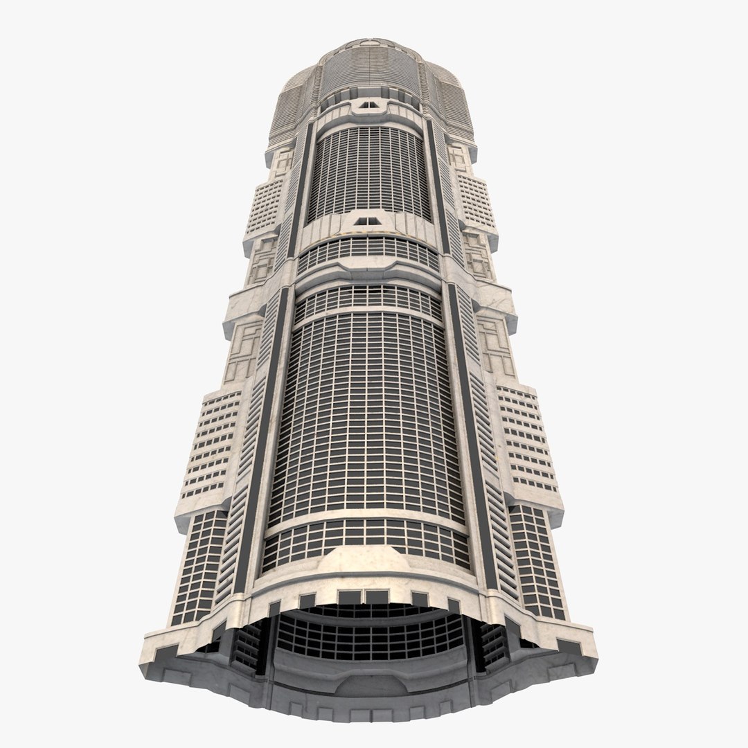 3d Model Futuristic Skyscraper