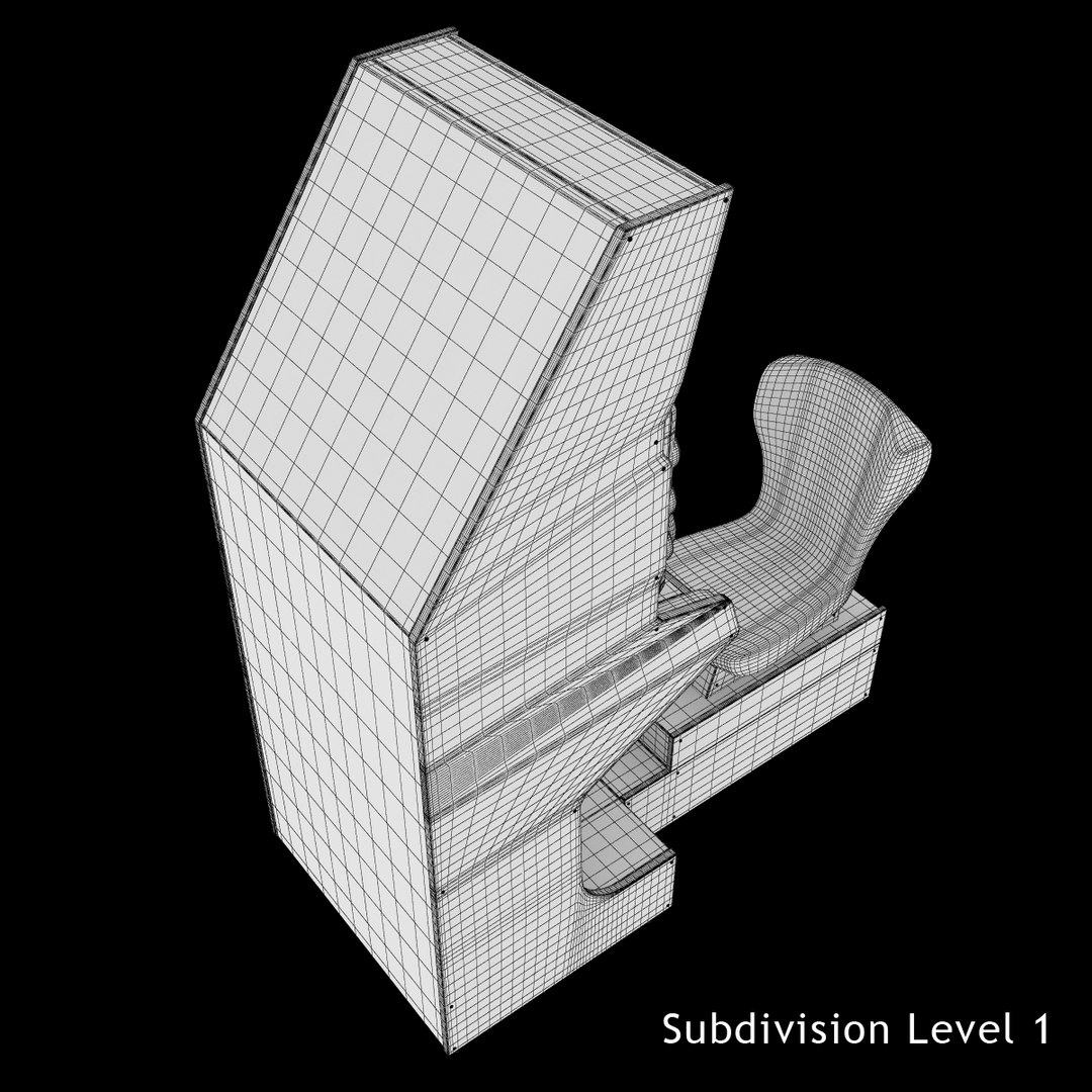 3d model simulator kart racing arcade machine