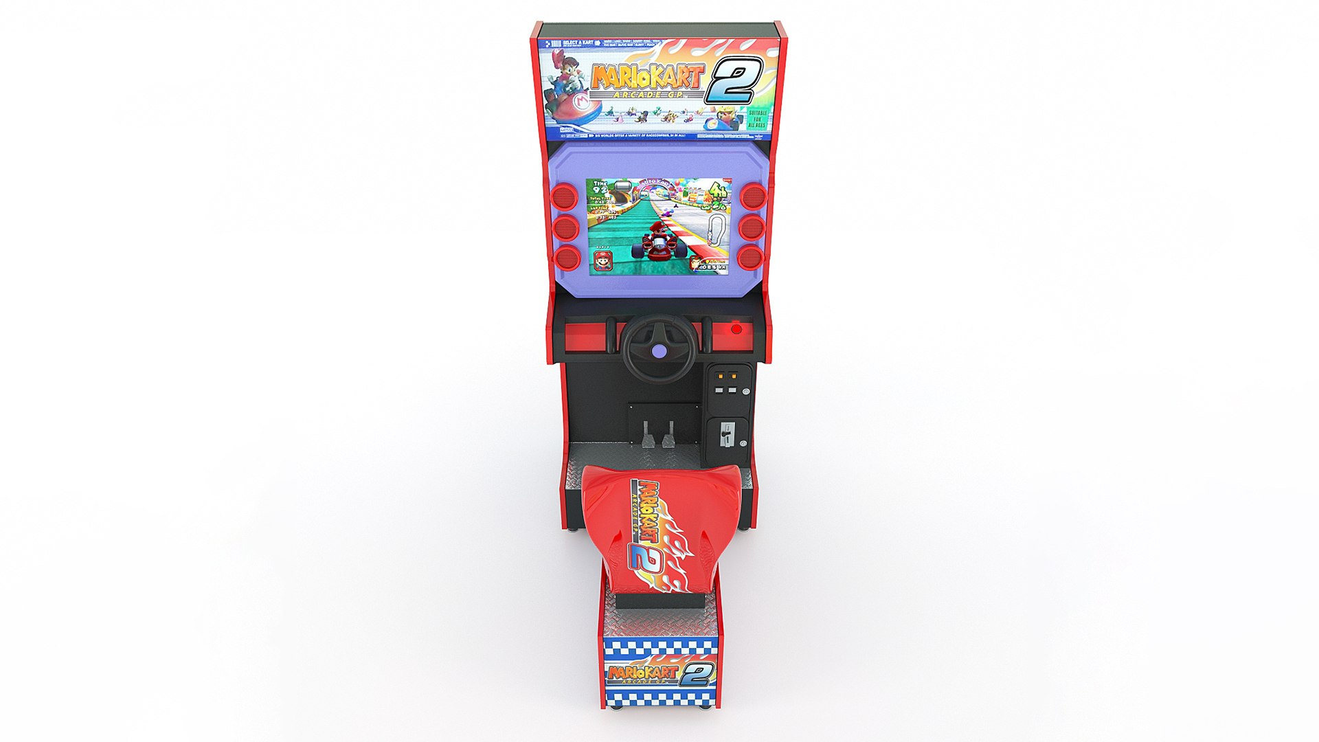 3d model simulator kart racing arcade machine