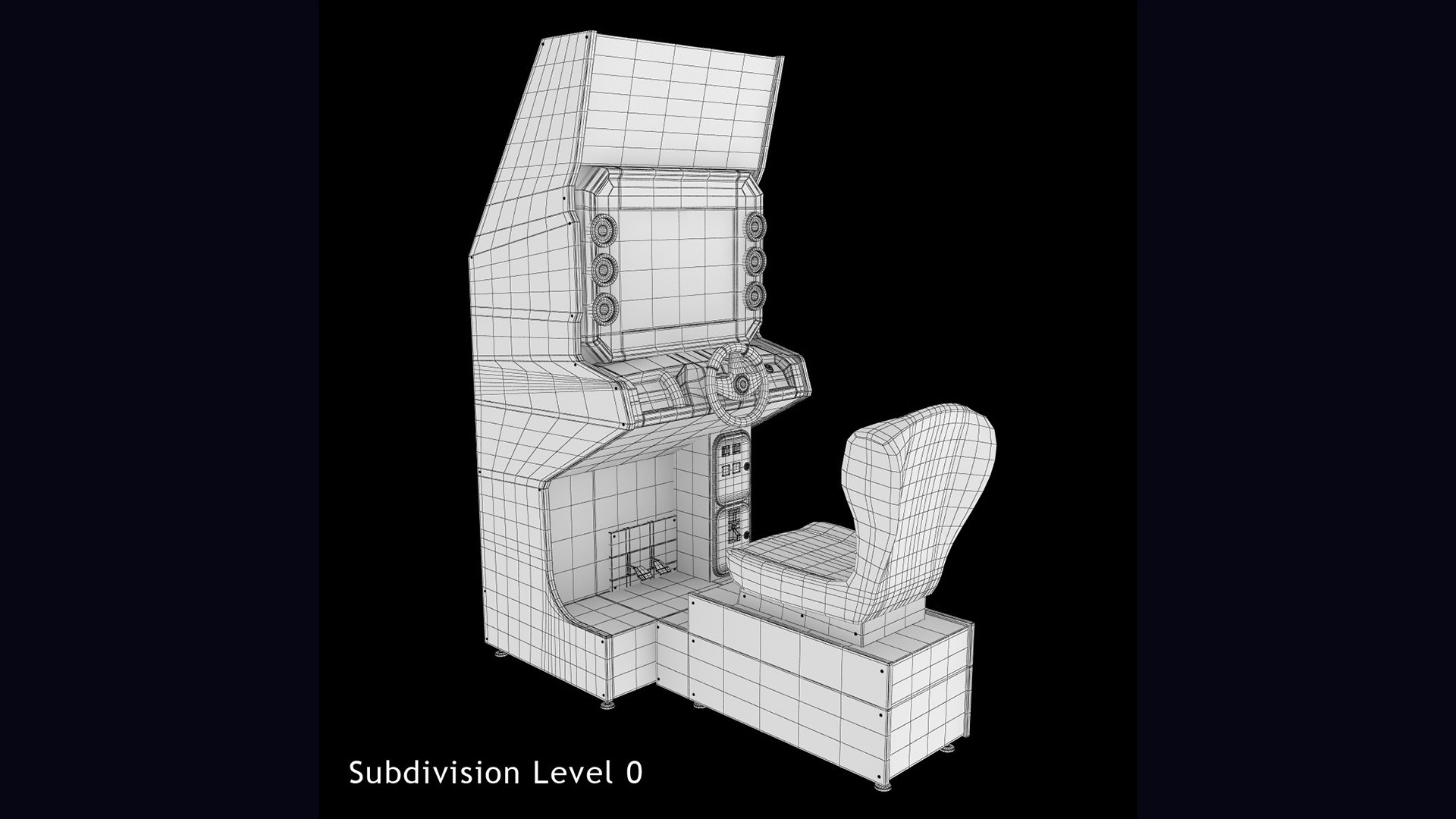 3d model simulator kart racing arcade machine