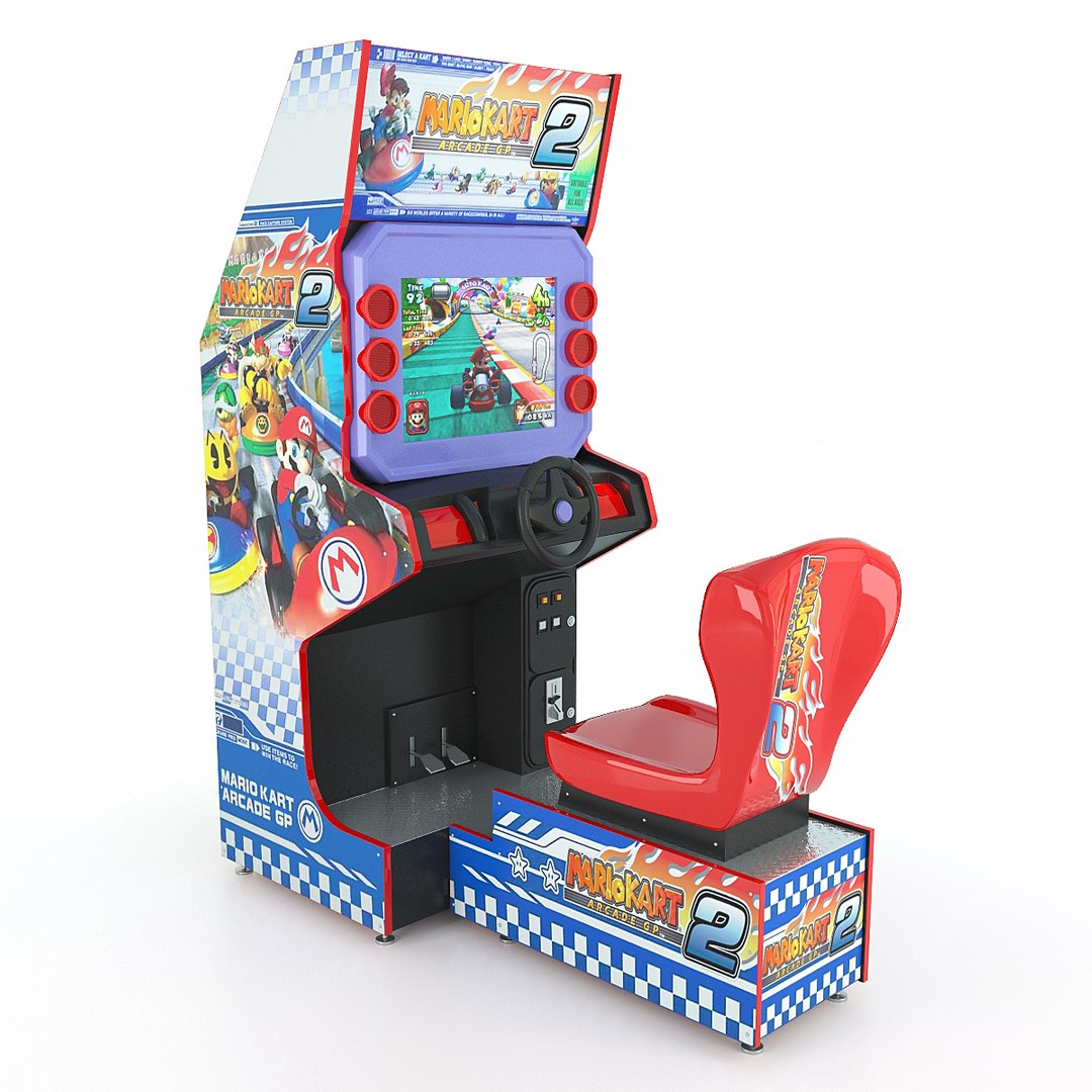 3d model simulator kart racing arcade machine