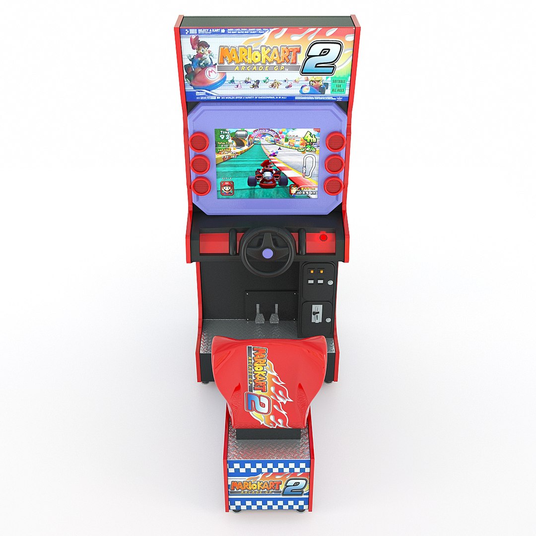 3d model simulator kart racing arcade machine