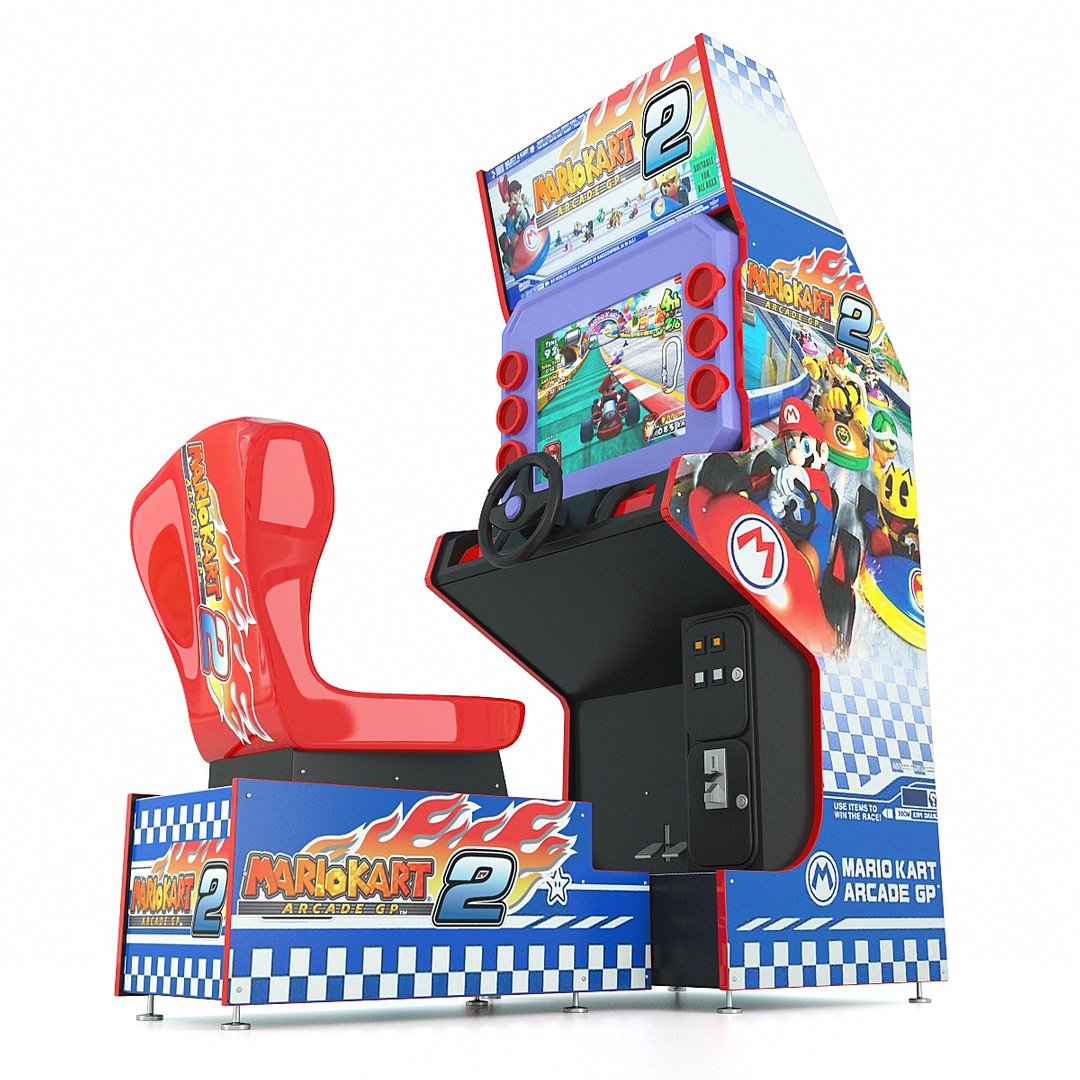 3d model simulator kart racing arcade machine
