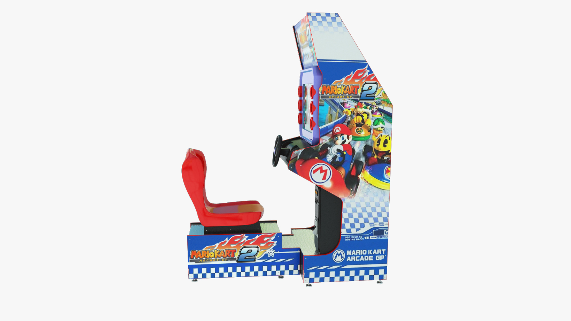 3d model simulator kart racing arcade machine