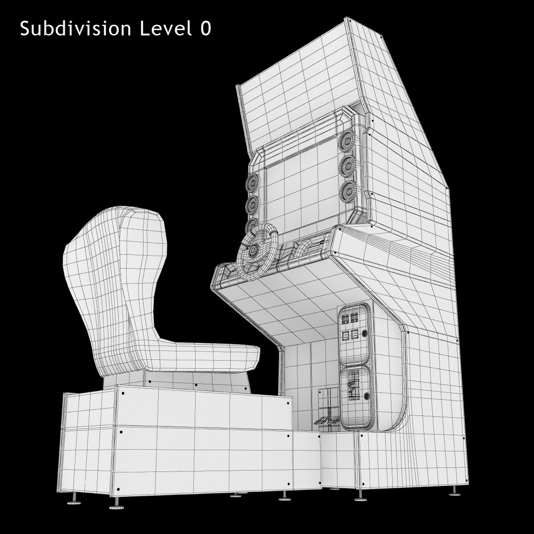 3d model simulator kart racing arcade machine