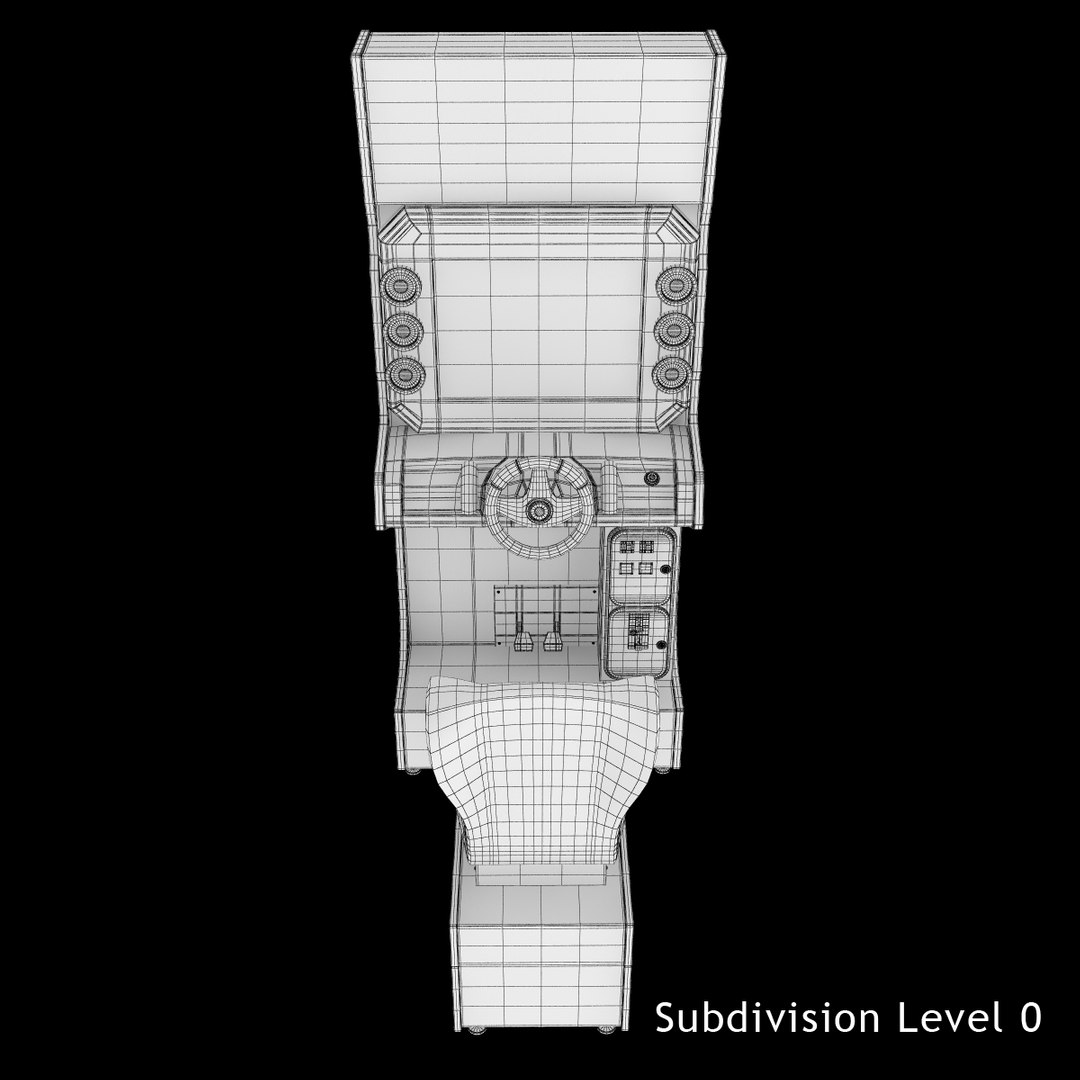 3d model simulator kart racing arcade machine
