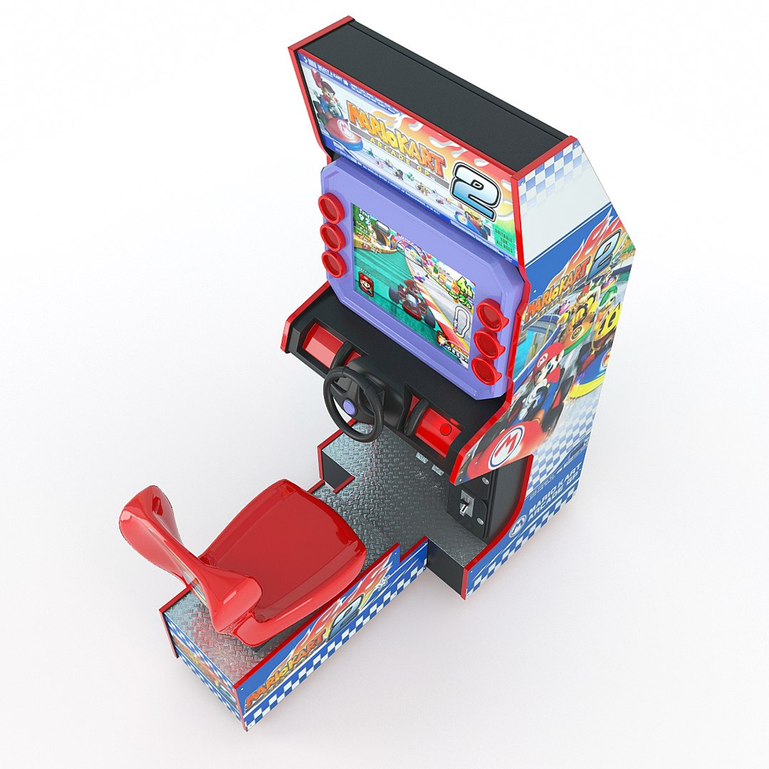 3d model simulator kart racing arcade machine