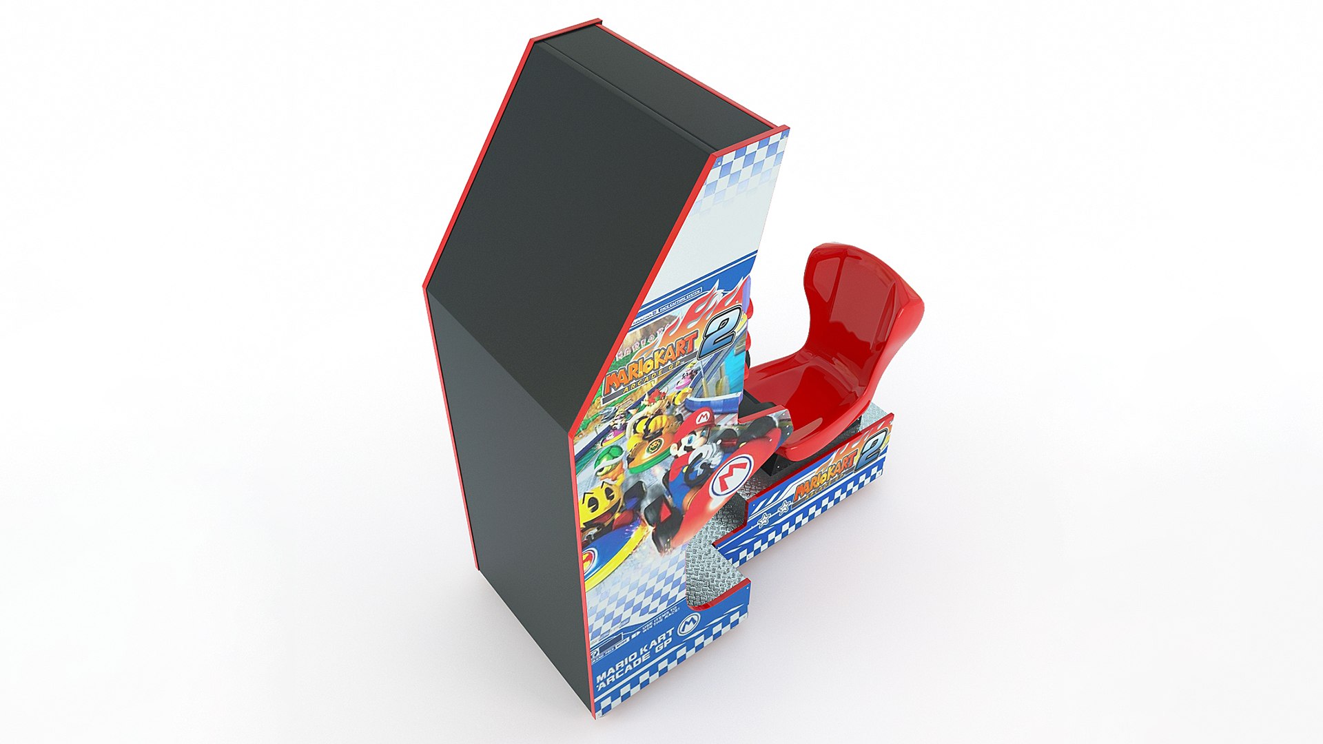 3d model simulator kart racing arcade machine