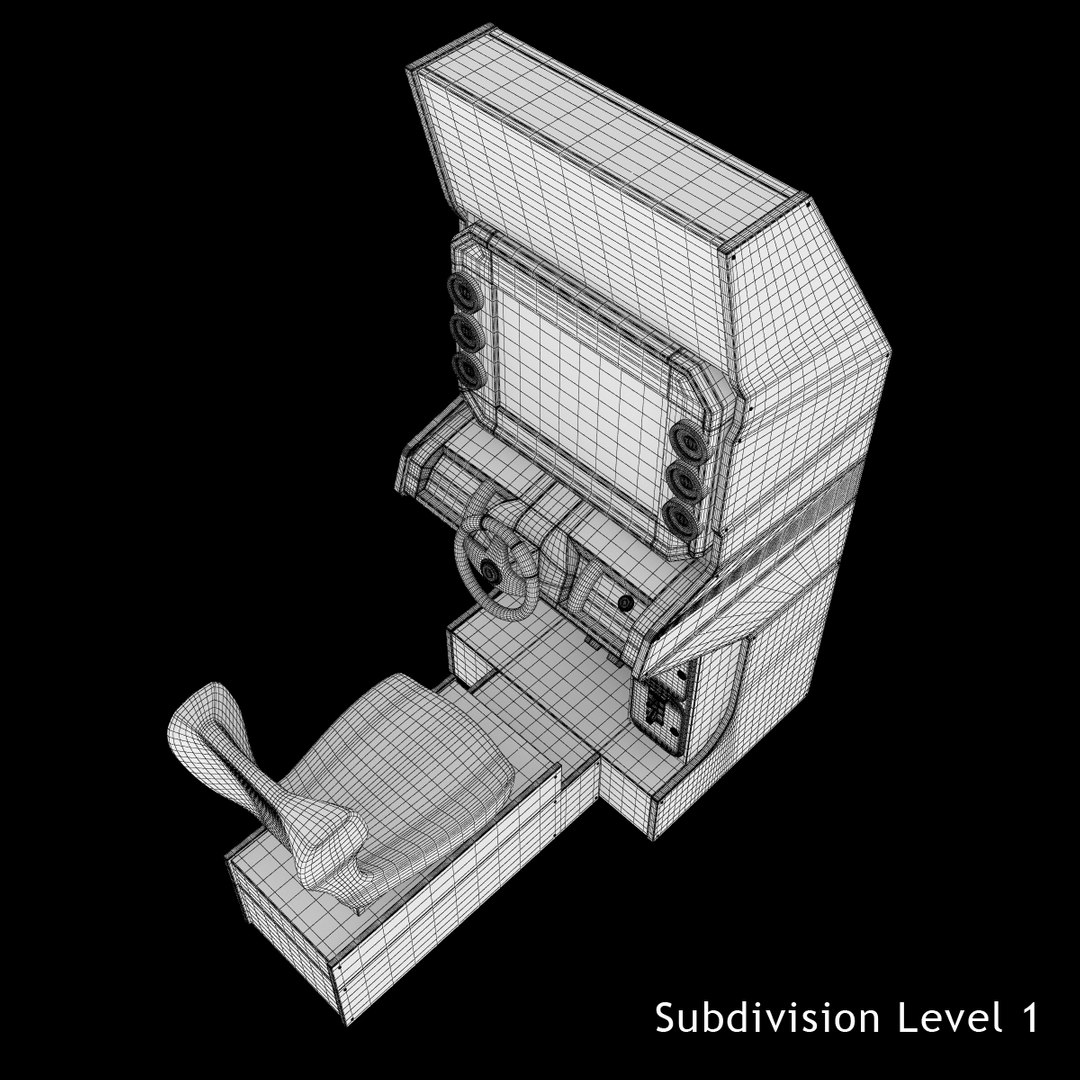 3d model simulator kart racing arcade machine