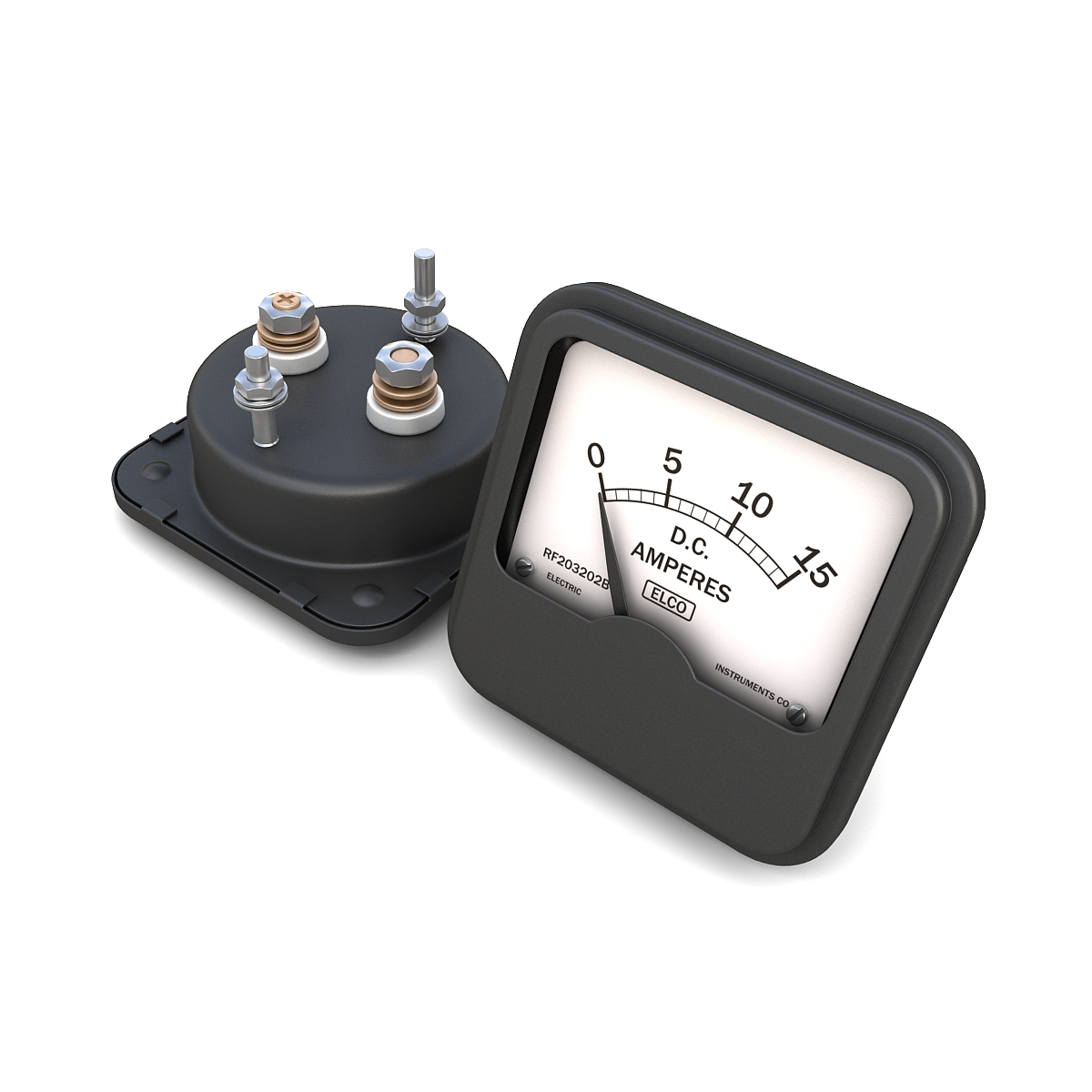 3D vintage ac ammeter 12 model - TurboSquid 1555748