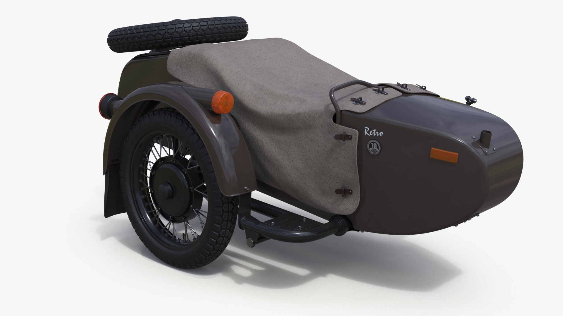 Brown Ural Motorcycle Cradle 3D Model - TurboSquid 2398133