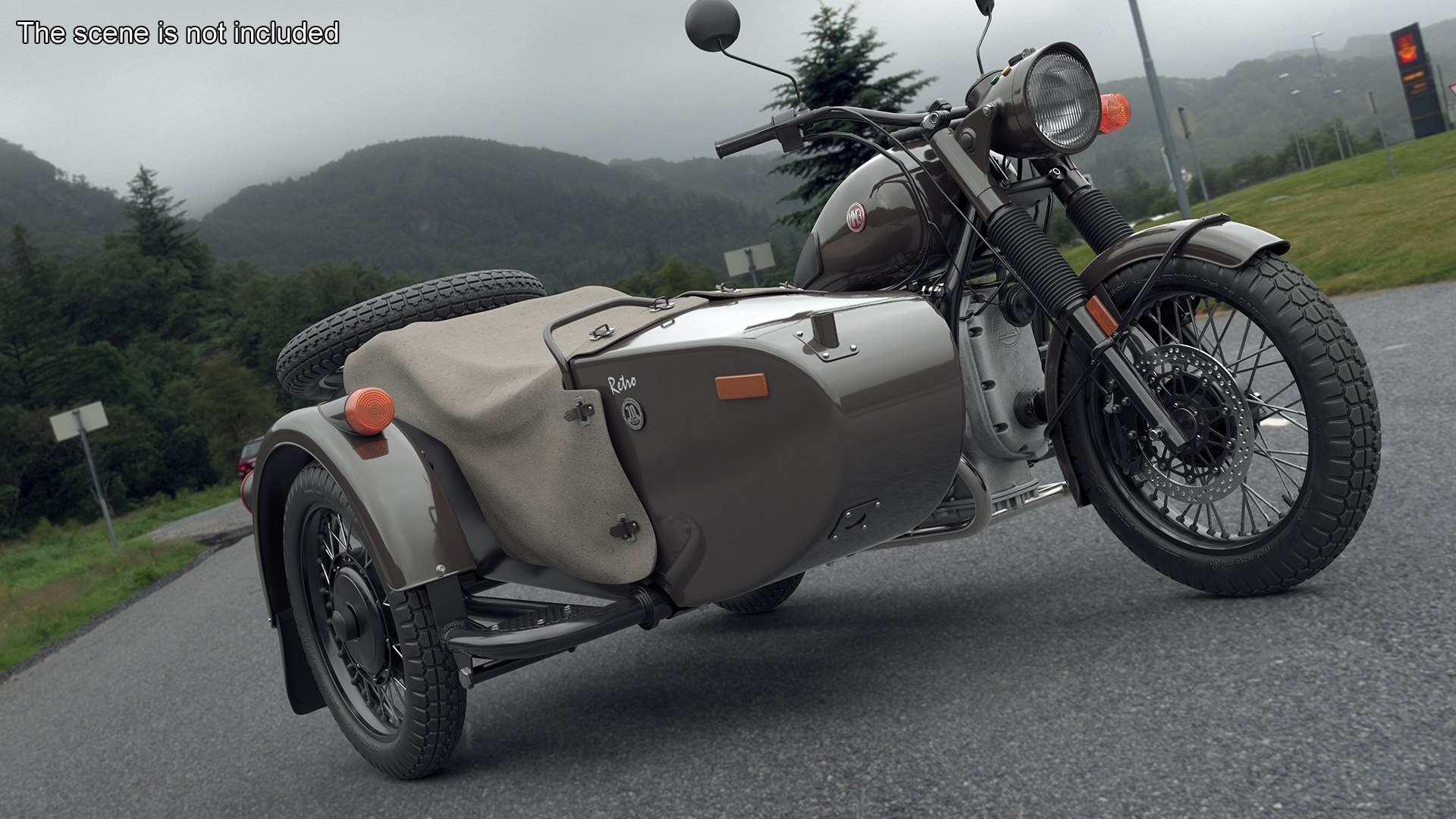 Brown Ural Motorcycle Cradle 3D Model - TurboSquid 2398133