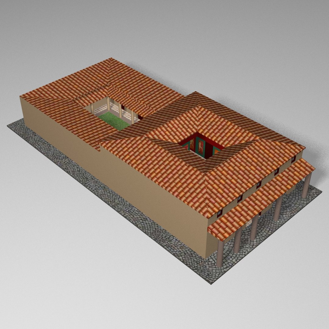 3d Domus Roman Mansion Model