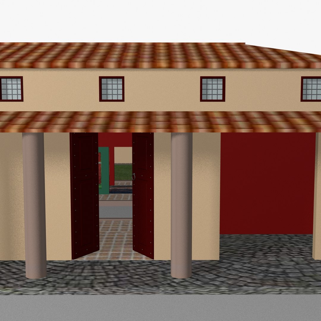 3d Domus Roman Mansion Model